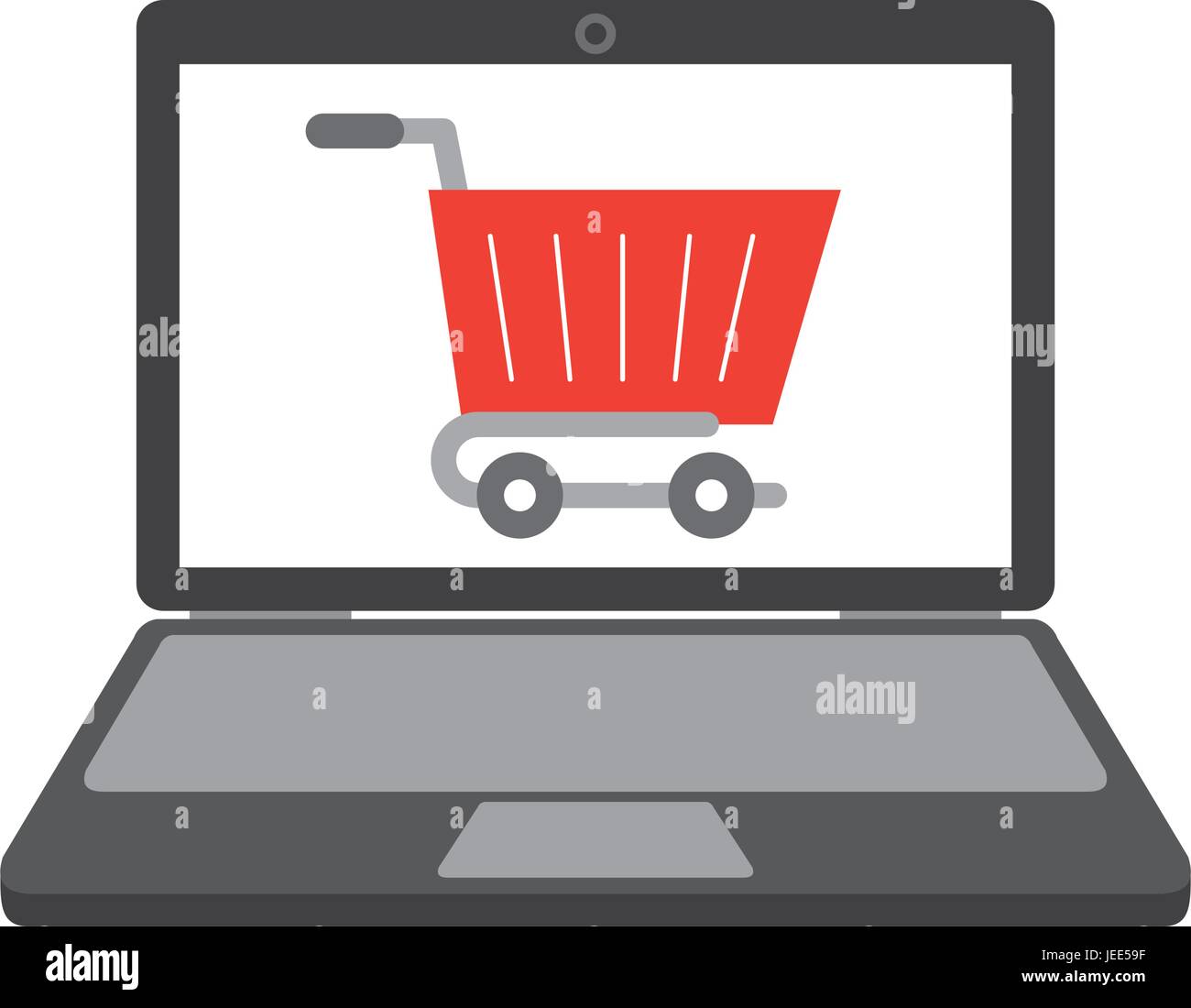laptop with ecommerce app Stock Vector Image & Art - Alamy