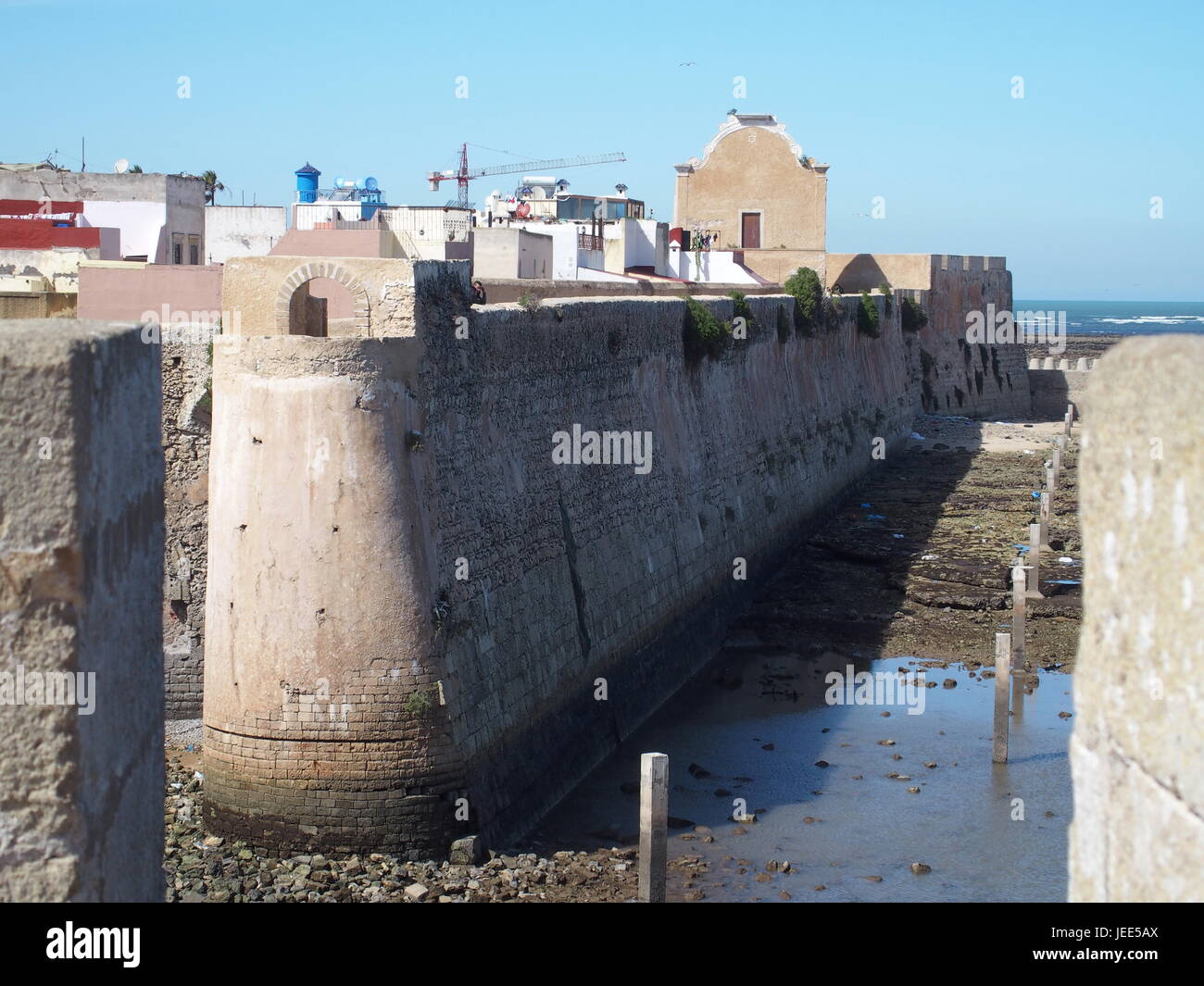 Fortress of MAZAGAN city landscape with arabic ancient fortification ...