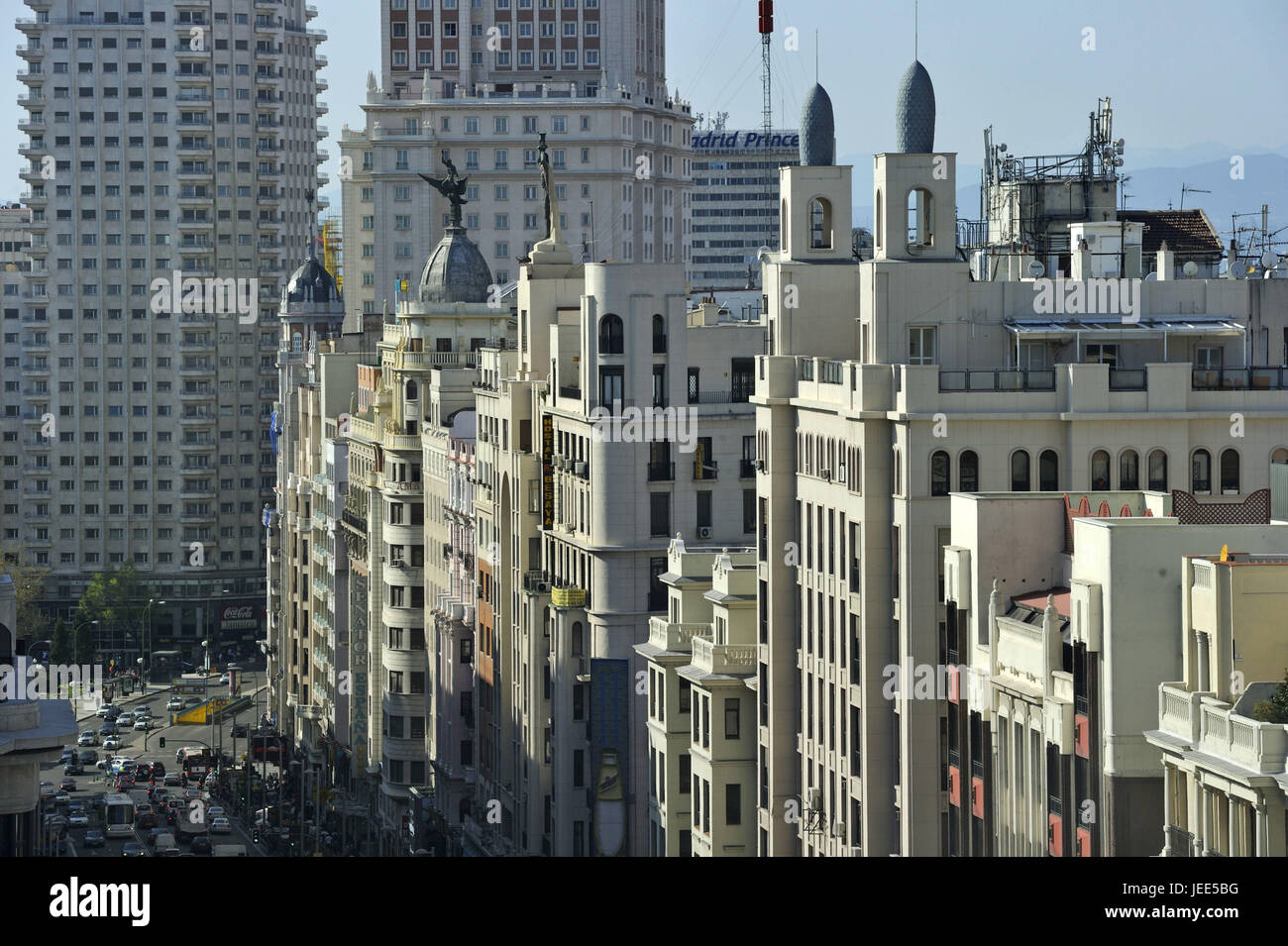 Spain, Madrid, grain Via, high rises Stock Photo - Alamy