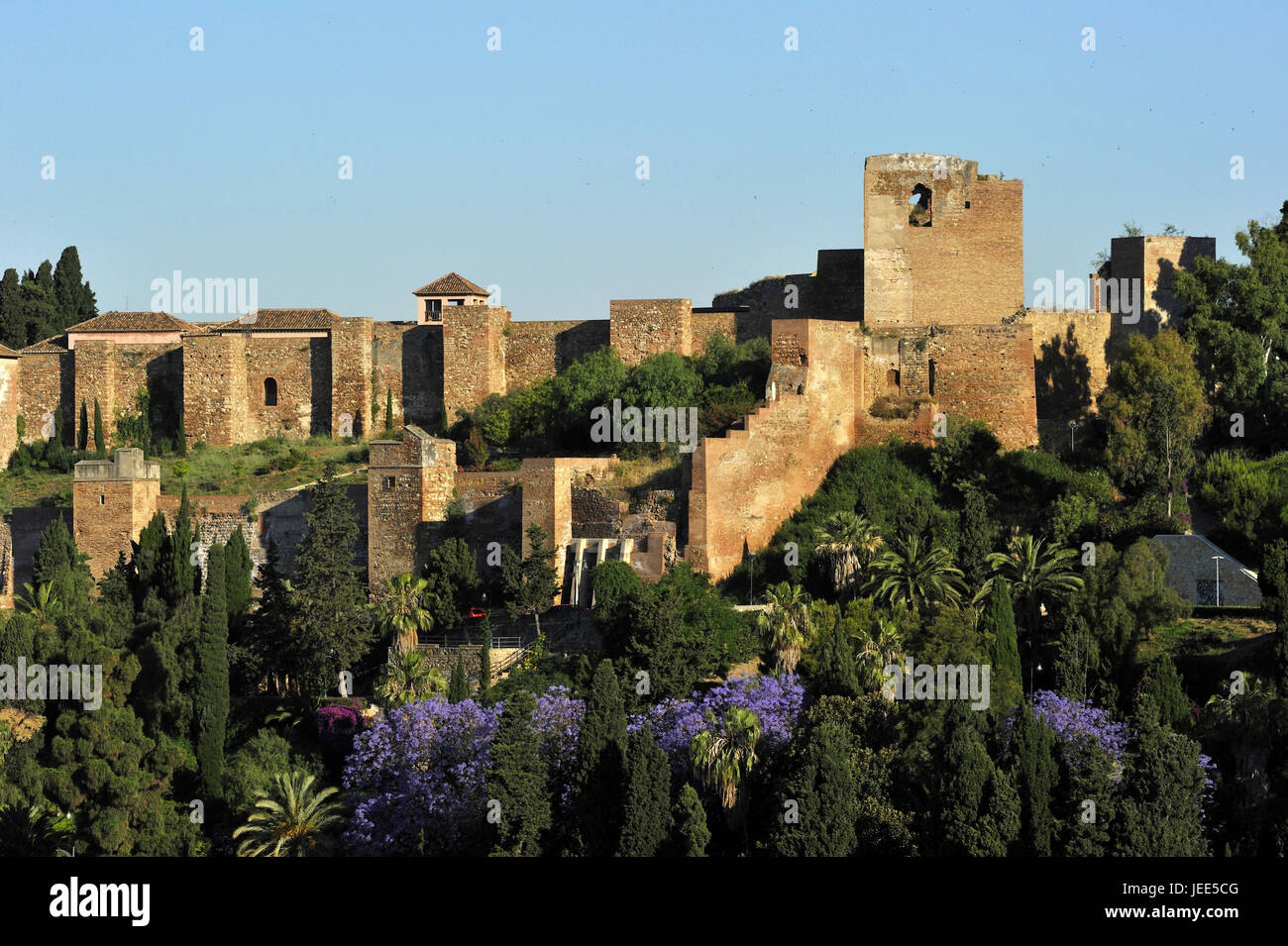 Spain, Malaga, view at the fortress Alcazaba Stock Photo - Alamy