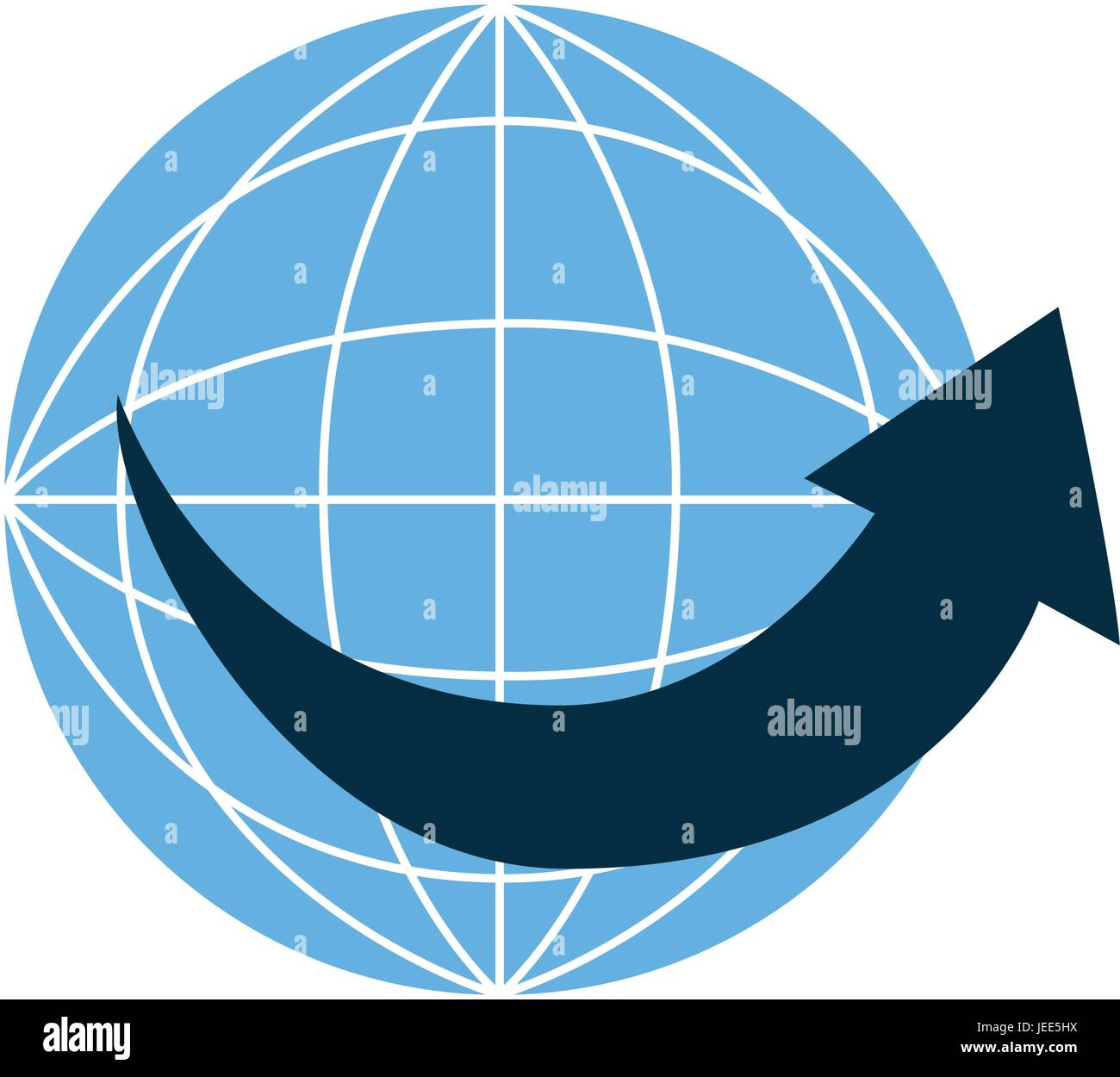 sphere planet with arrow around Stock Vector Image & Art - Alamy