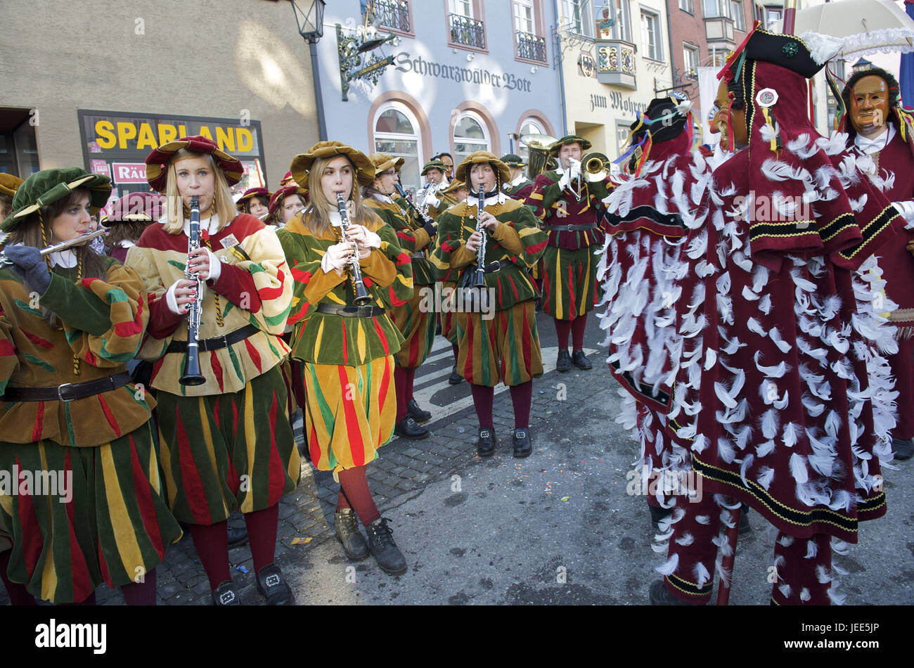 Germany, Baden-Wurttemberg, Rottweil, Rottweiler fool's guild, brass ...