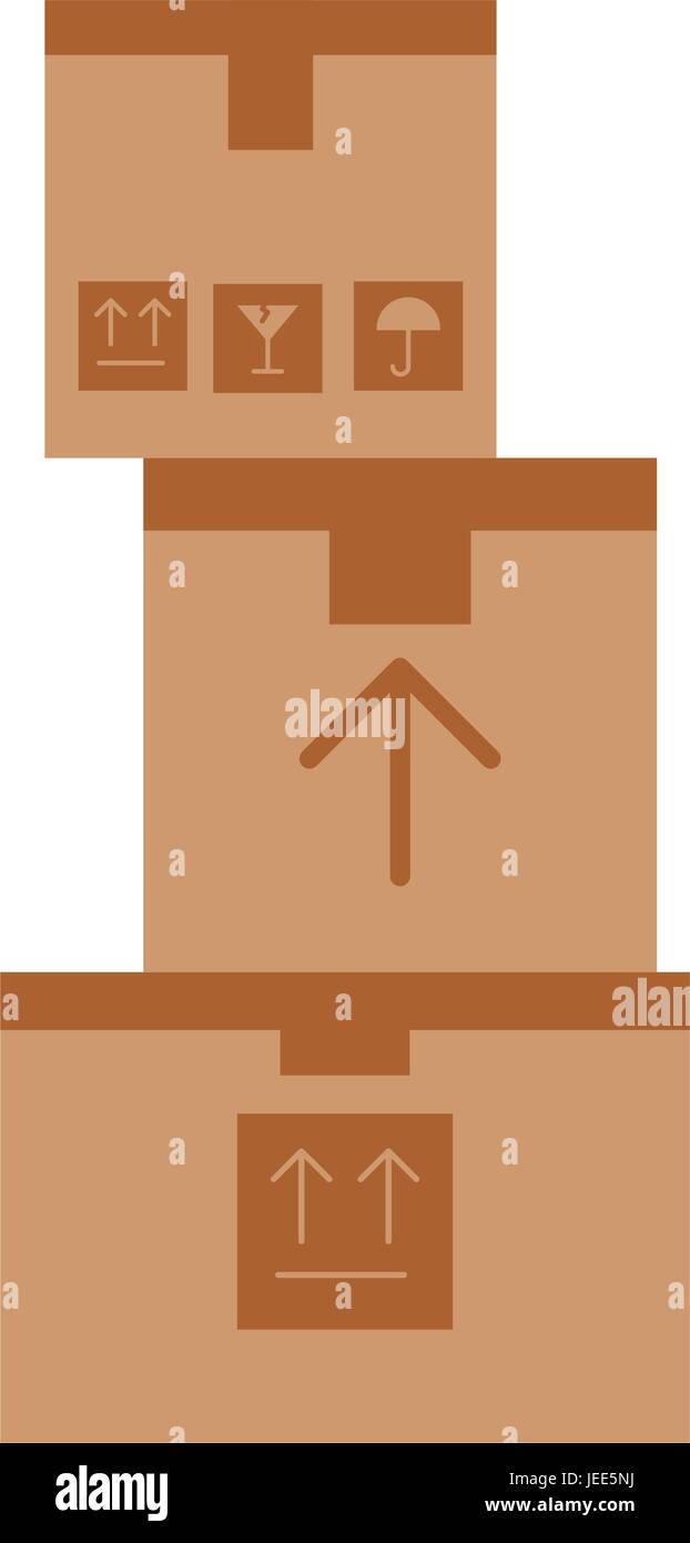 pile boxes carton delivery icon Stock Vector Image & Art - Alamy