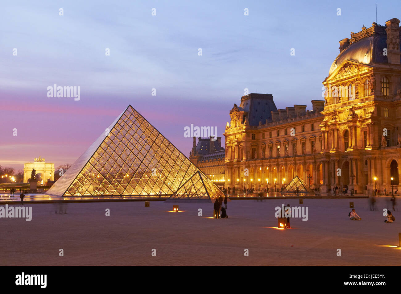 France, Paris, Louvre and glass pyramid Stock Photo - Alamy