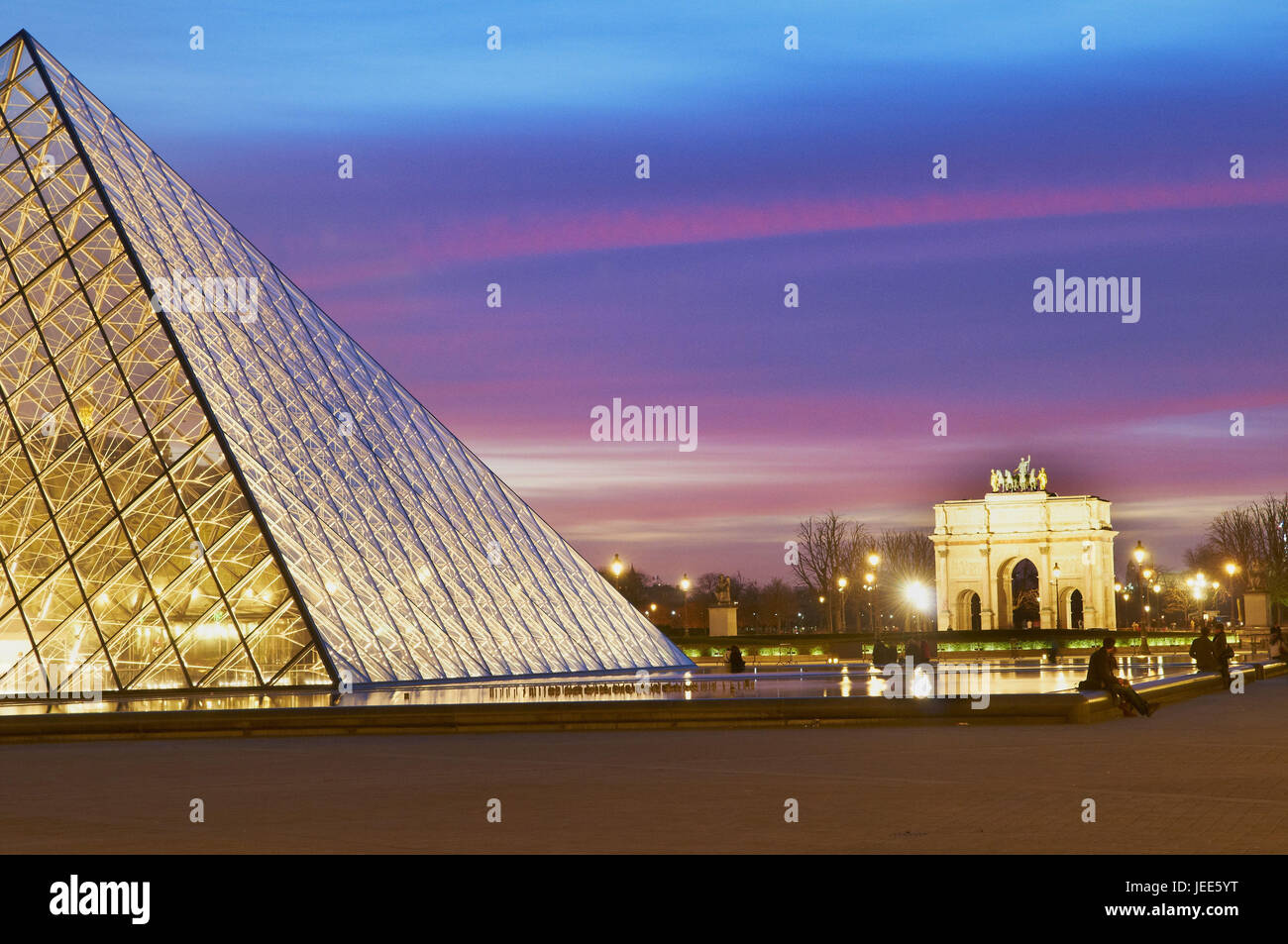 France, Paris, Louvre and glass pyramid Stock Photo - Alamy