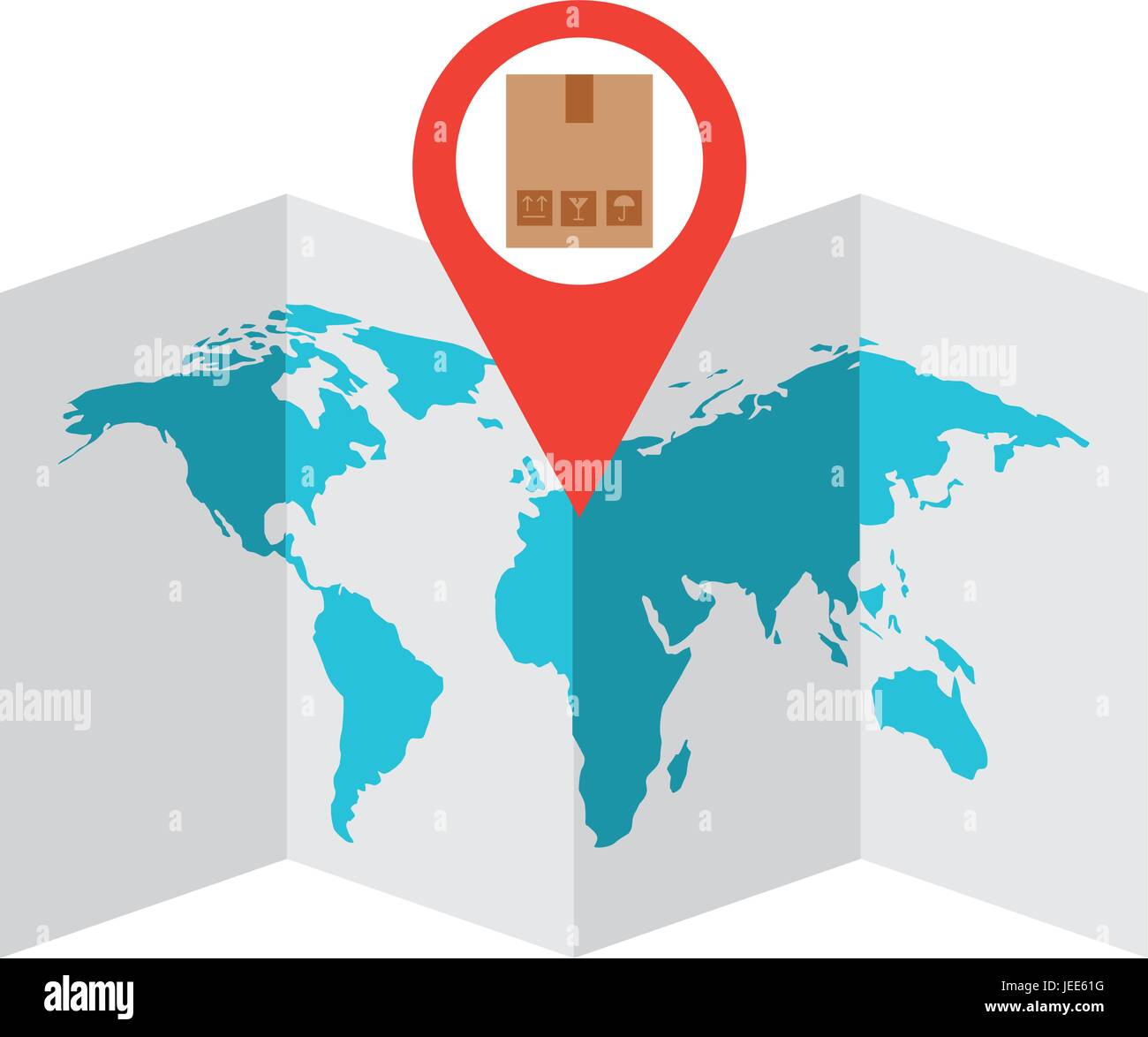 world map with pin location box Stock Vector Image & Art - Alamy