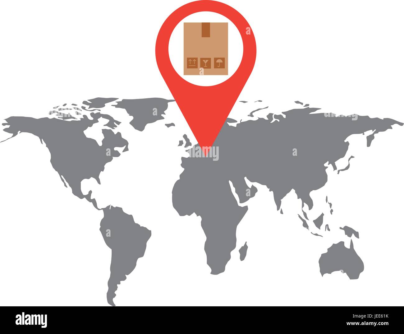 world map with pin location box Stock Vector Image & Art - Alamy