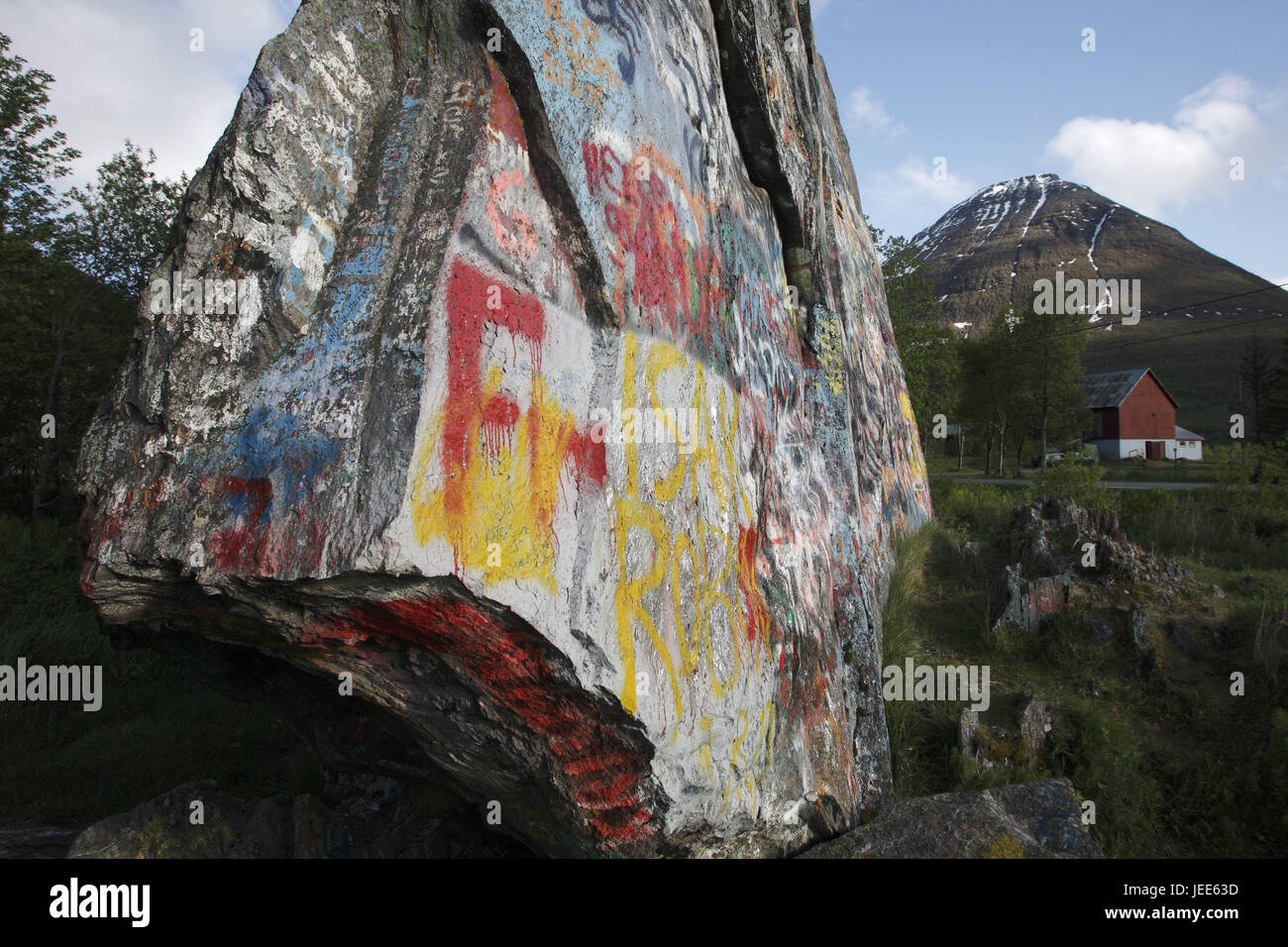 Graffiti on a rock hi-res stock photography and images - Alamy