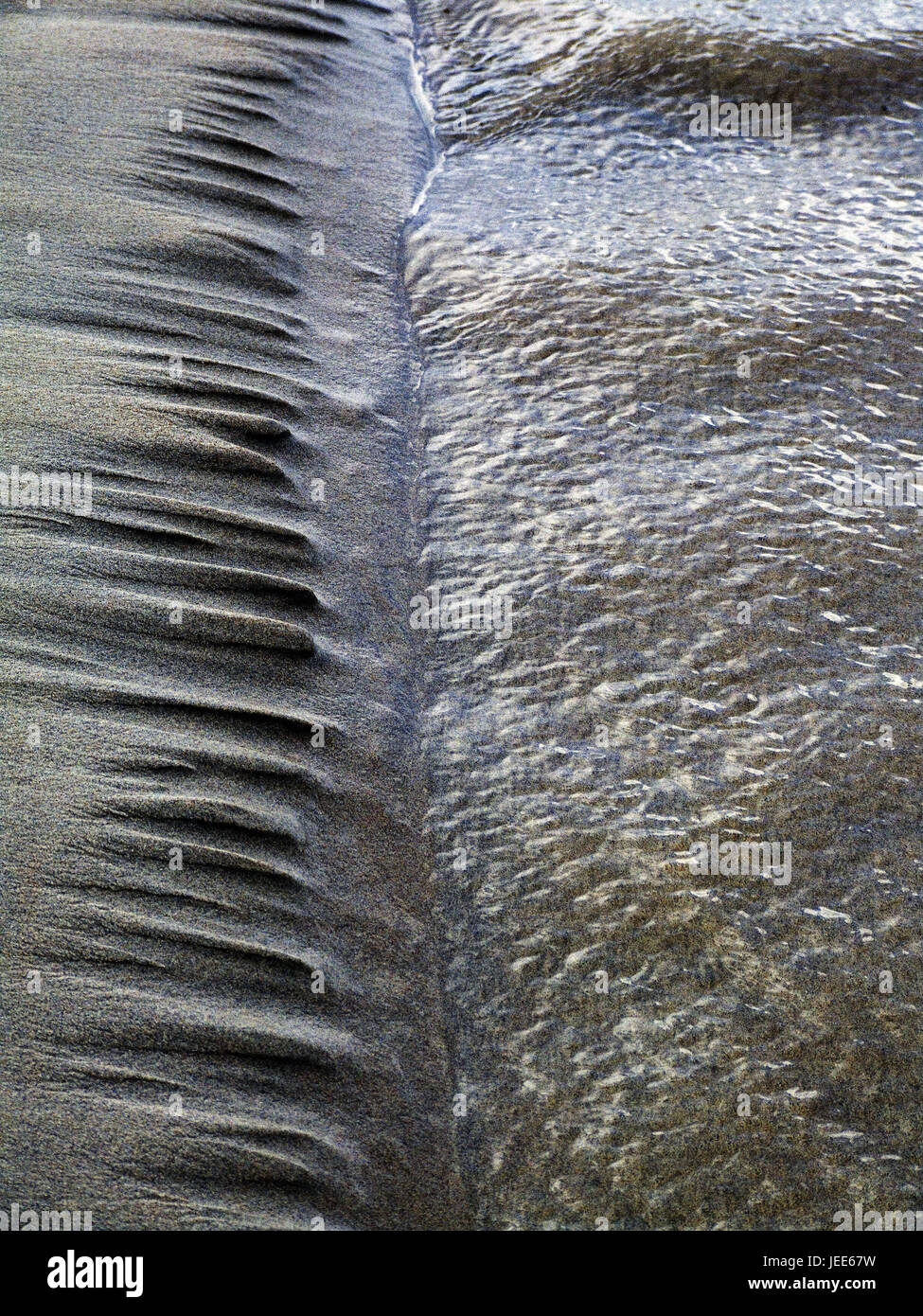 Sandy beach, water, detail, sea, Sand, beach, grooves, grooves, nature ...