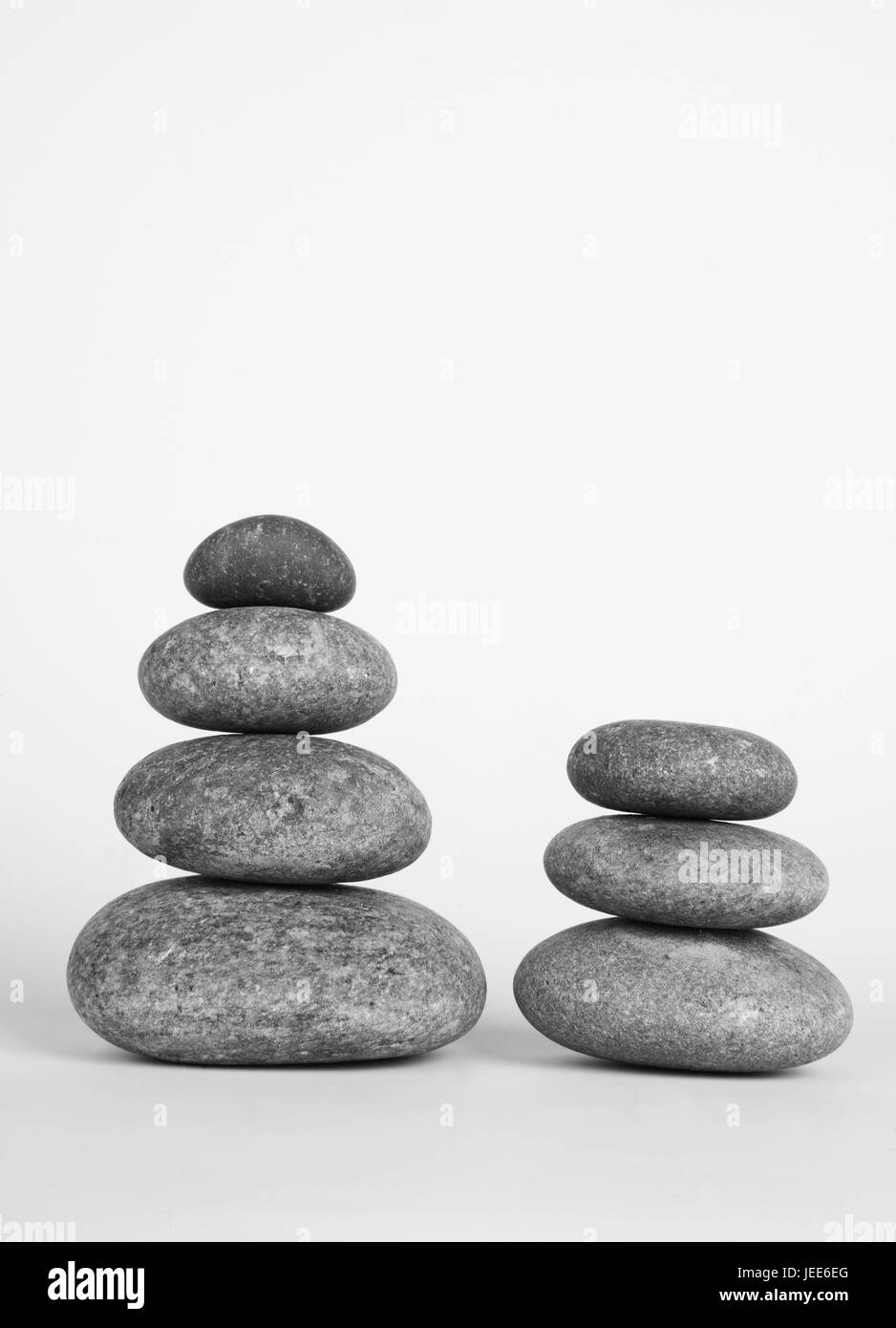 Pebbles stacked Black and White Stock Photos & Images - Alamy