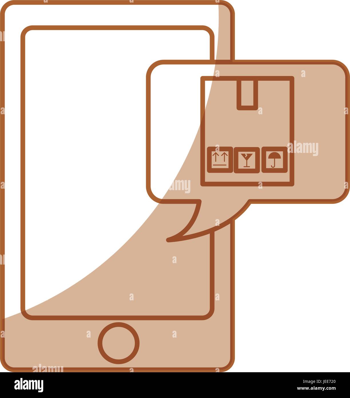 smartphone with delivery app Stock Vector Image & Art - Alamy