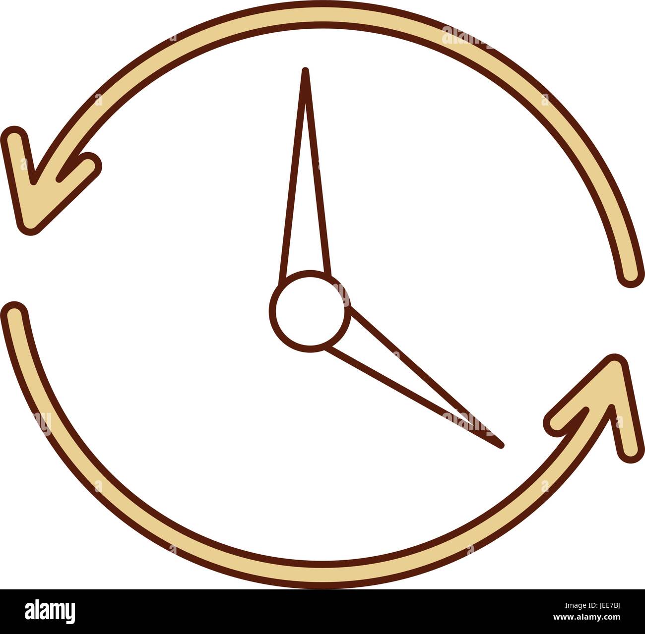 time clock with arrows icon Stock Vector Image & Art - Alamy