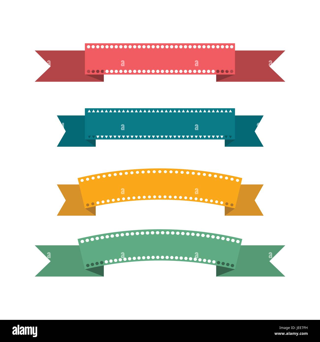 Flat design ribbons Stock Vector Image & Art - Alamy
