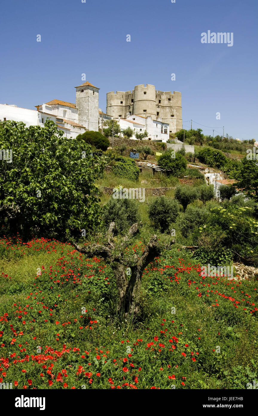 Castle, Evoramonte, Alentejo, Portugal Stock Photo - Alamy