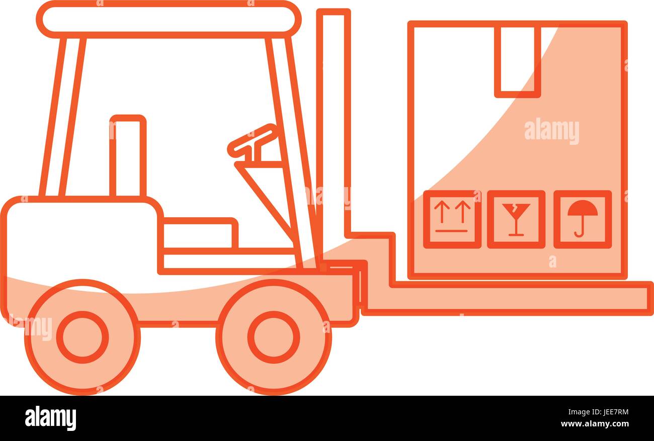 Forklift load boxes truck Stock Vector Images - Alamy