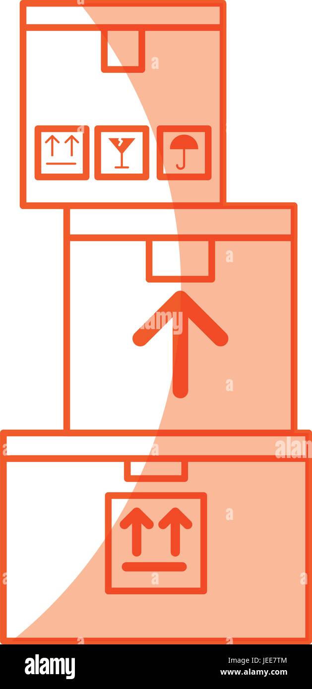 pile boxes carton delivery icon Stock Vector Image & Art - Alamy