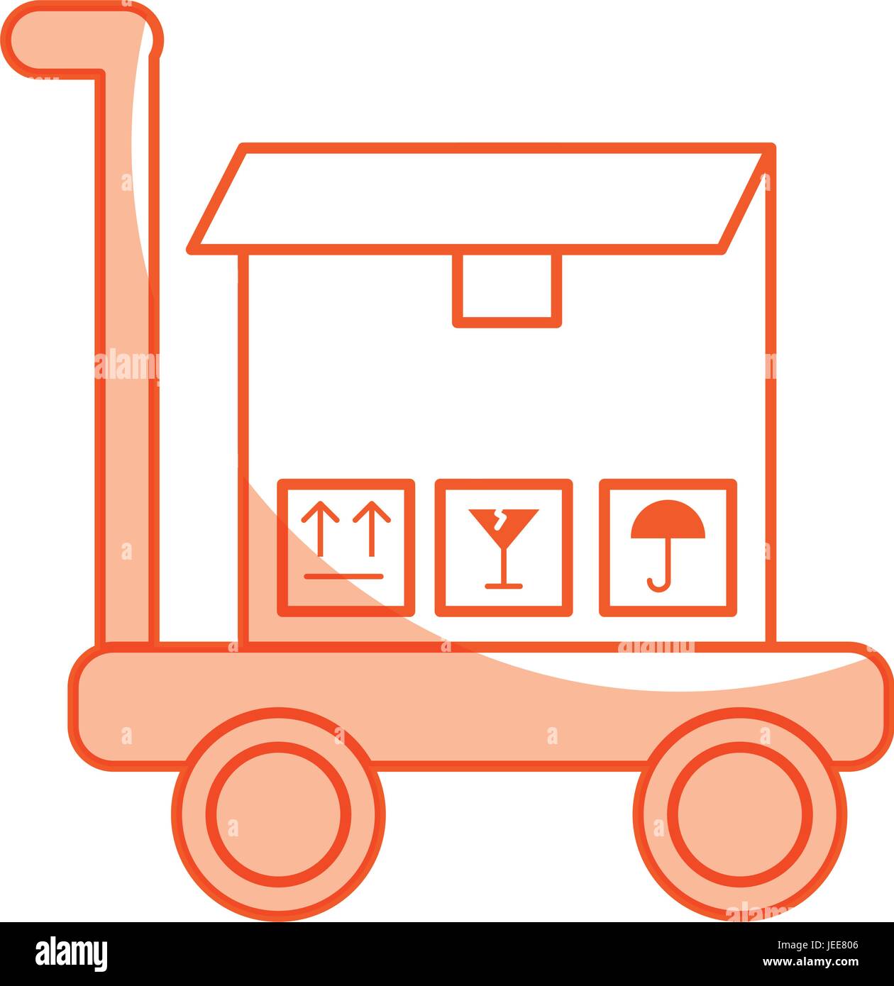 cart with boxes carton delivery icon Stock Vector Image & Art - Alamy