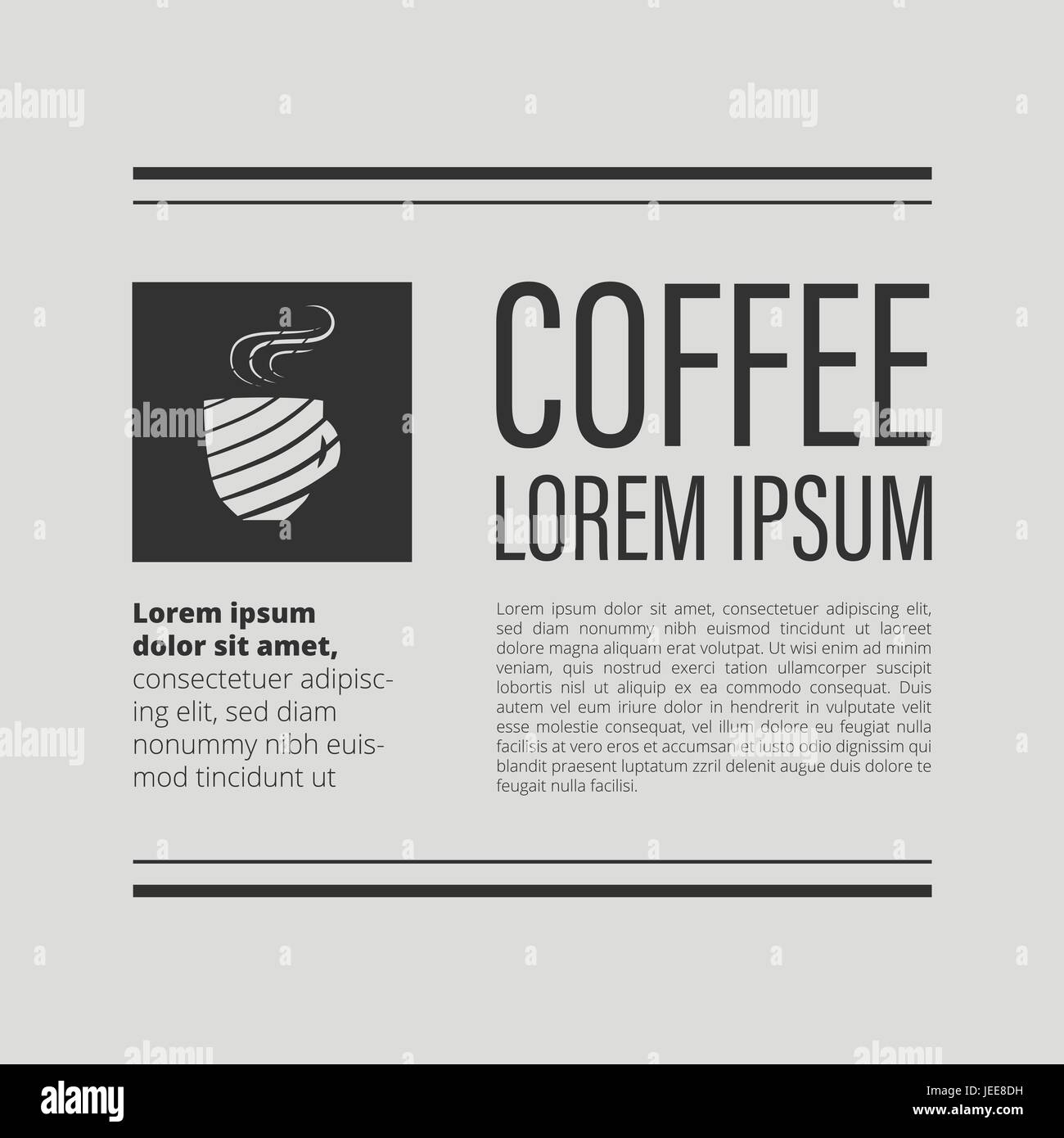 Coffee banner template Stock Vector Images - Alamy
