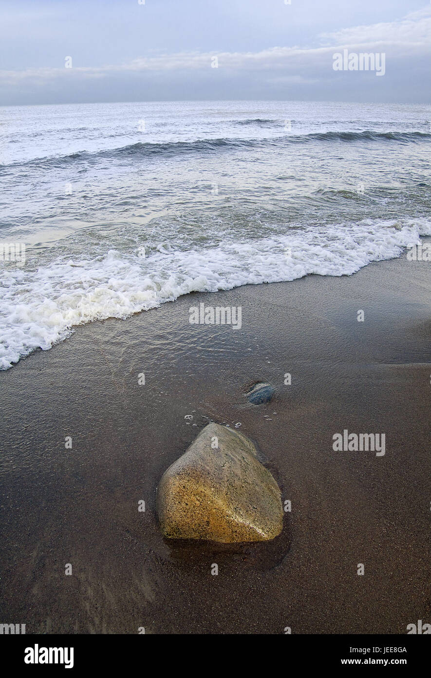 Lithuania, Smiltyne, beach, stones, sea, surf, Europe, the Baltic ...