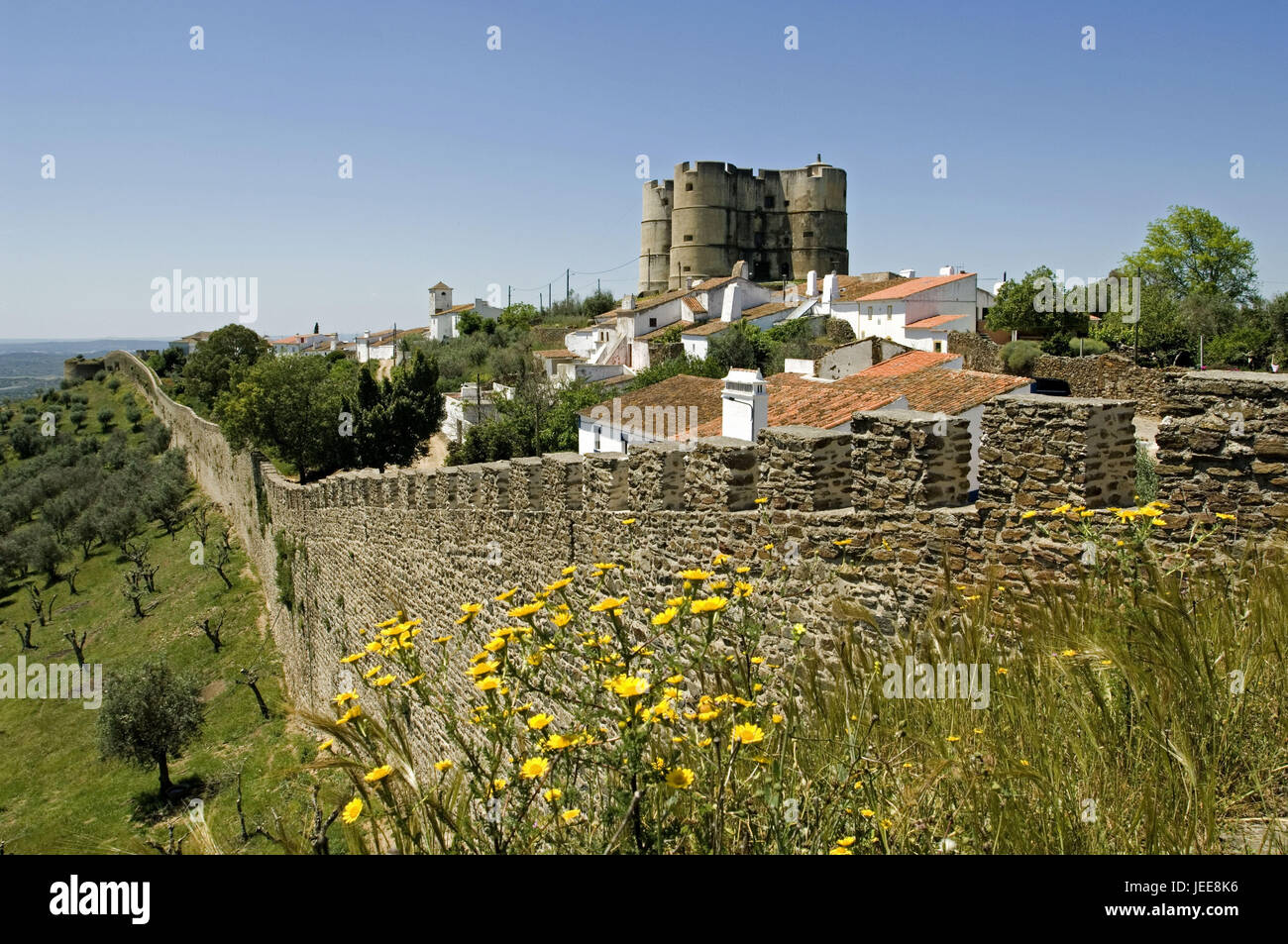 Castle, Evoramonte, Alentejo, Portugal Stock Photo - Alamy