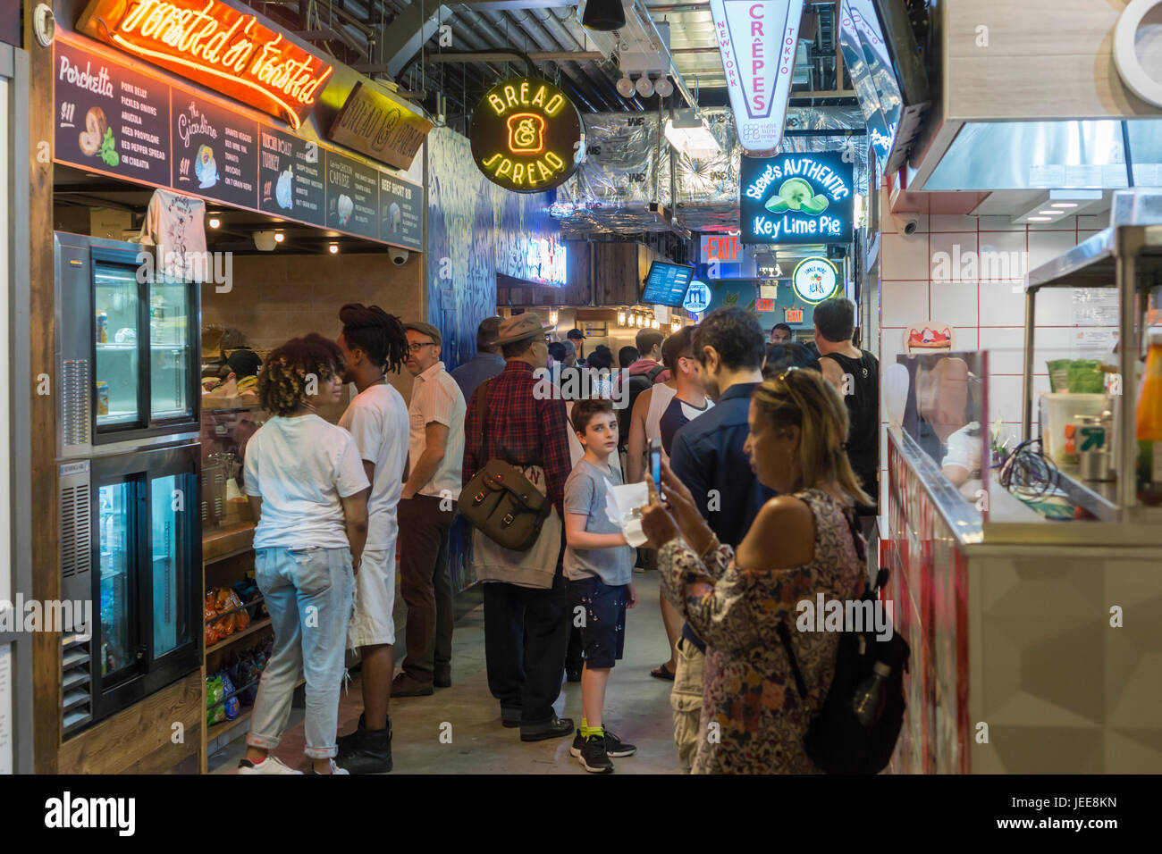 Foodies crowd and queue up the newly opened Dekalb Market Hall located ...