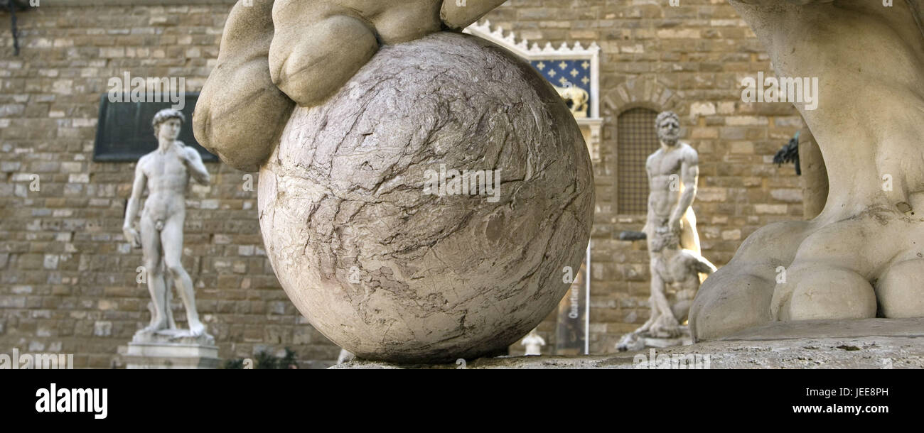 Italy, Tuscany, Florence, Piazza della Signoria, statues Stock Photo ...