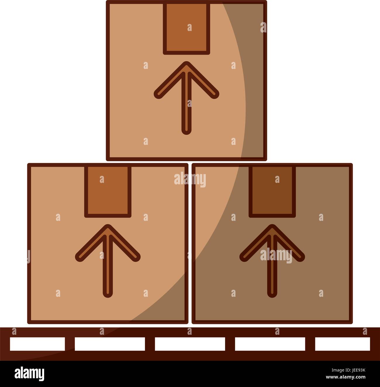 pile boxes in stowages carton delivery icon Stock Vector Image & Art ...