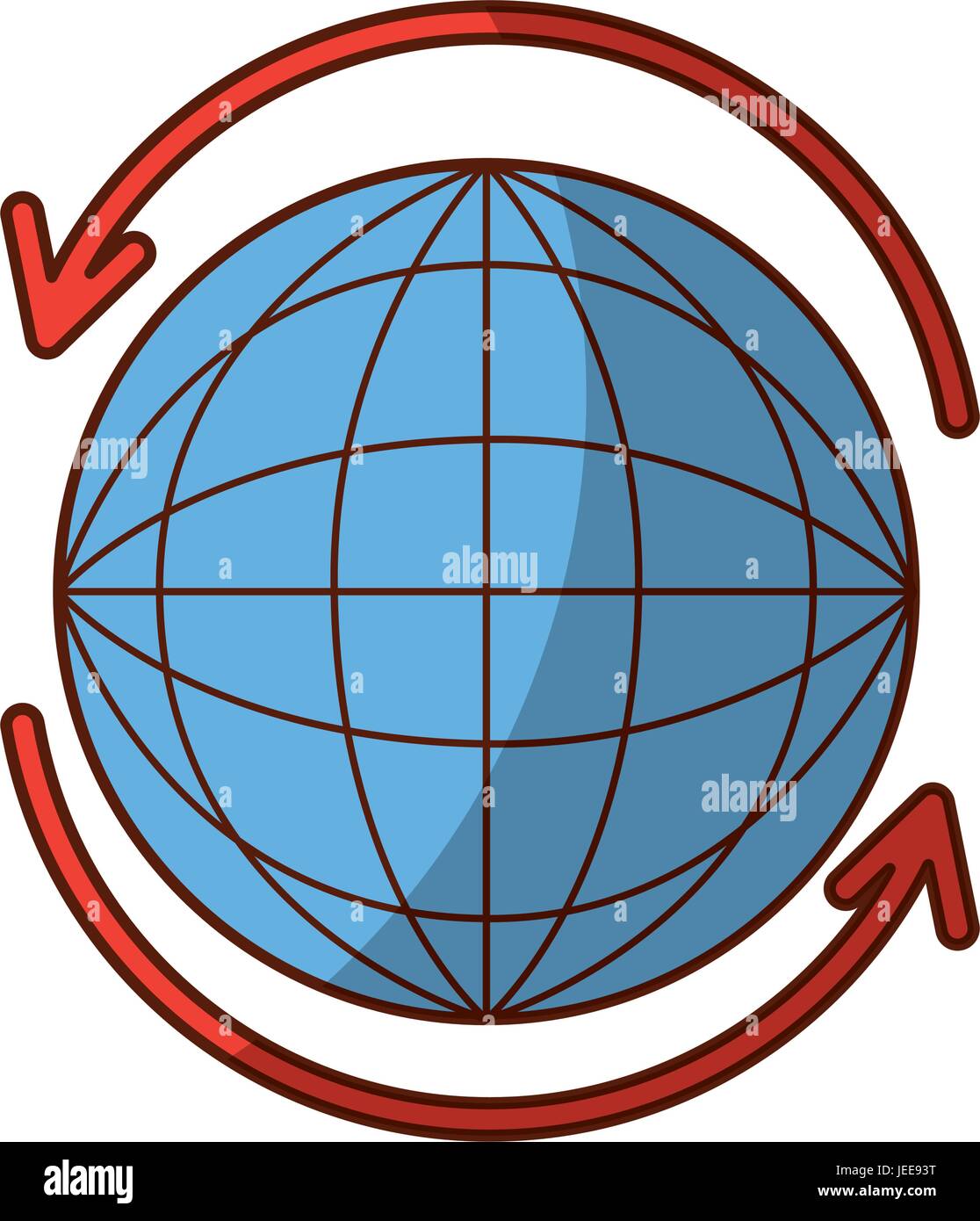 sphere planet with arrow around Stock Vector Image & Art - Alamy