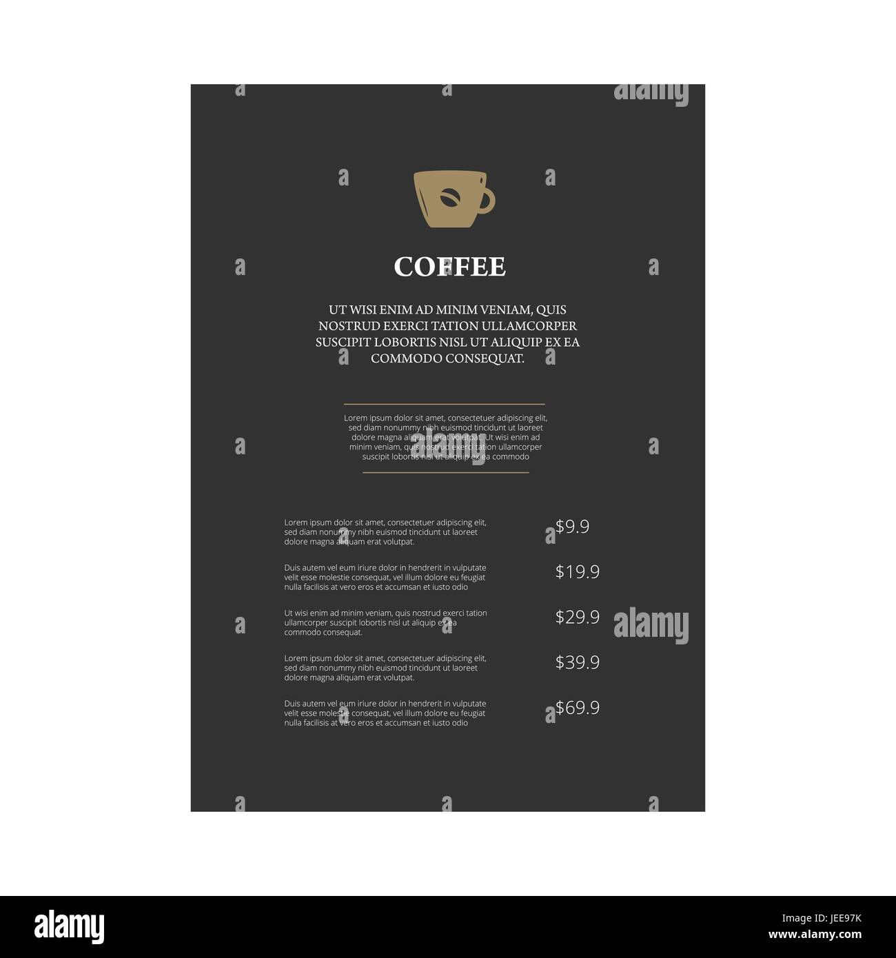Menu page design Stock Vector Image & Art - Alamy