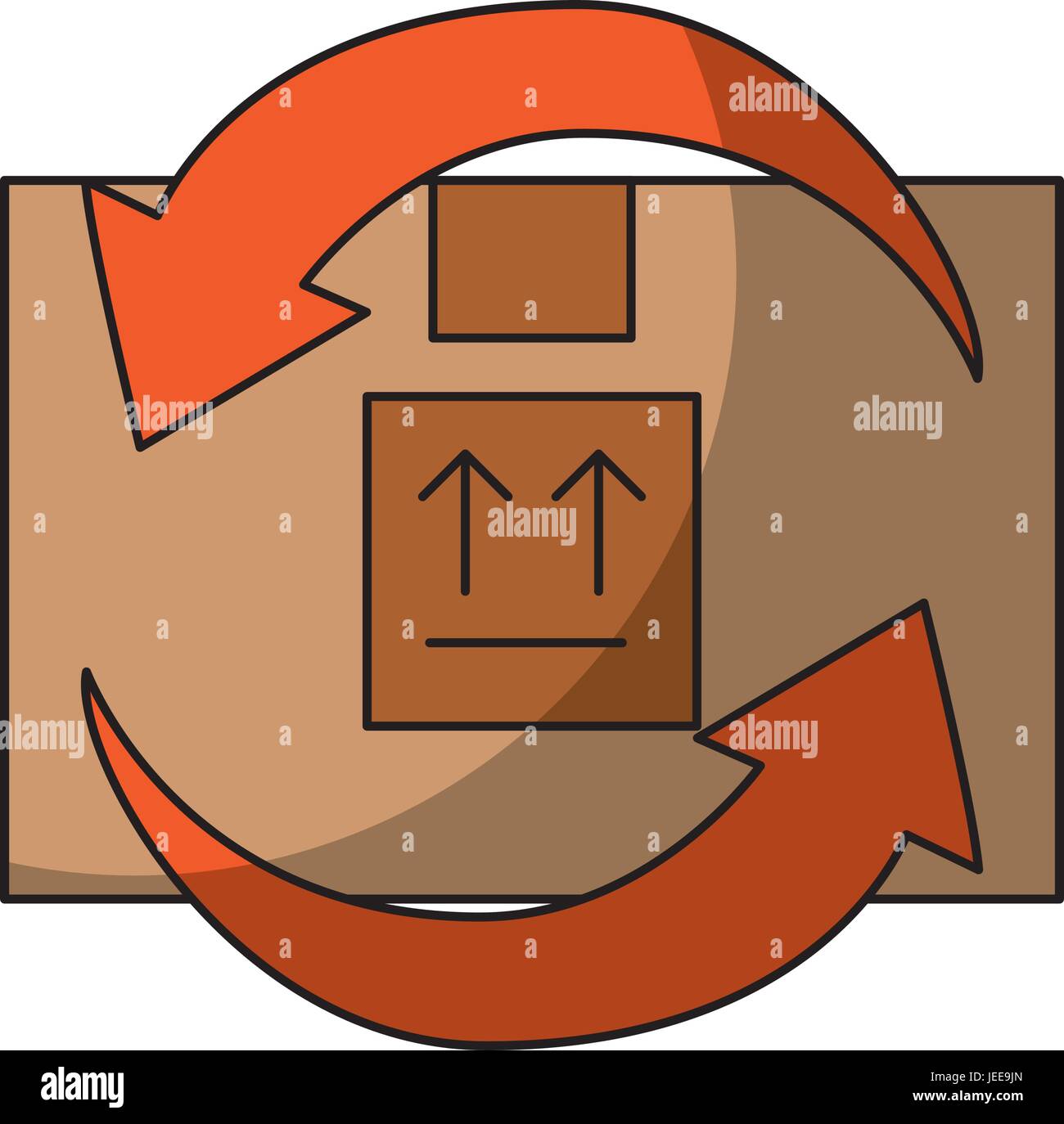 box carton with arrows delivery icon Stock Vector Image & Art - Alamy