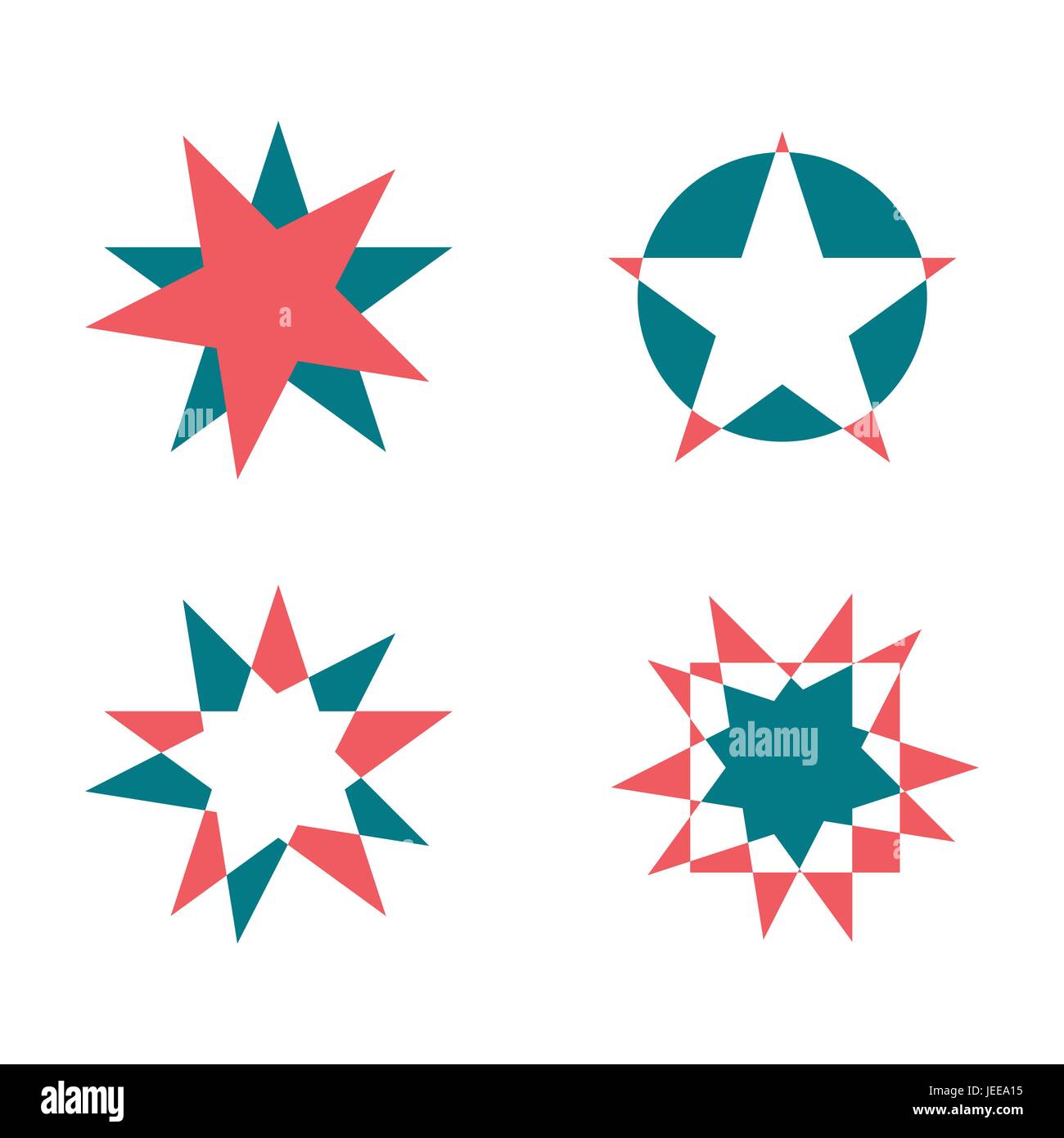 Star shapes set Stock Vector Image & Art - Alamy