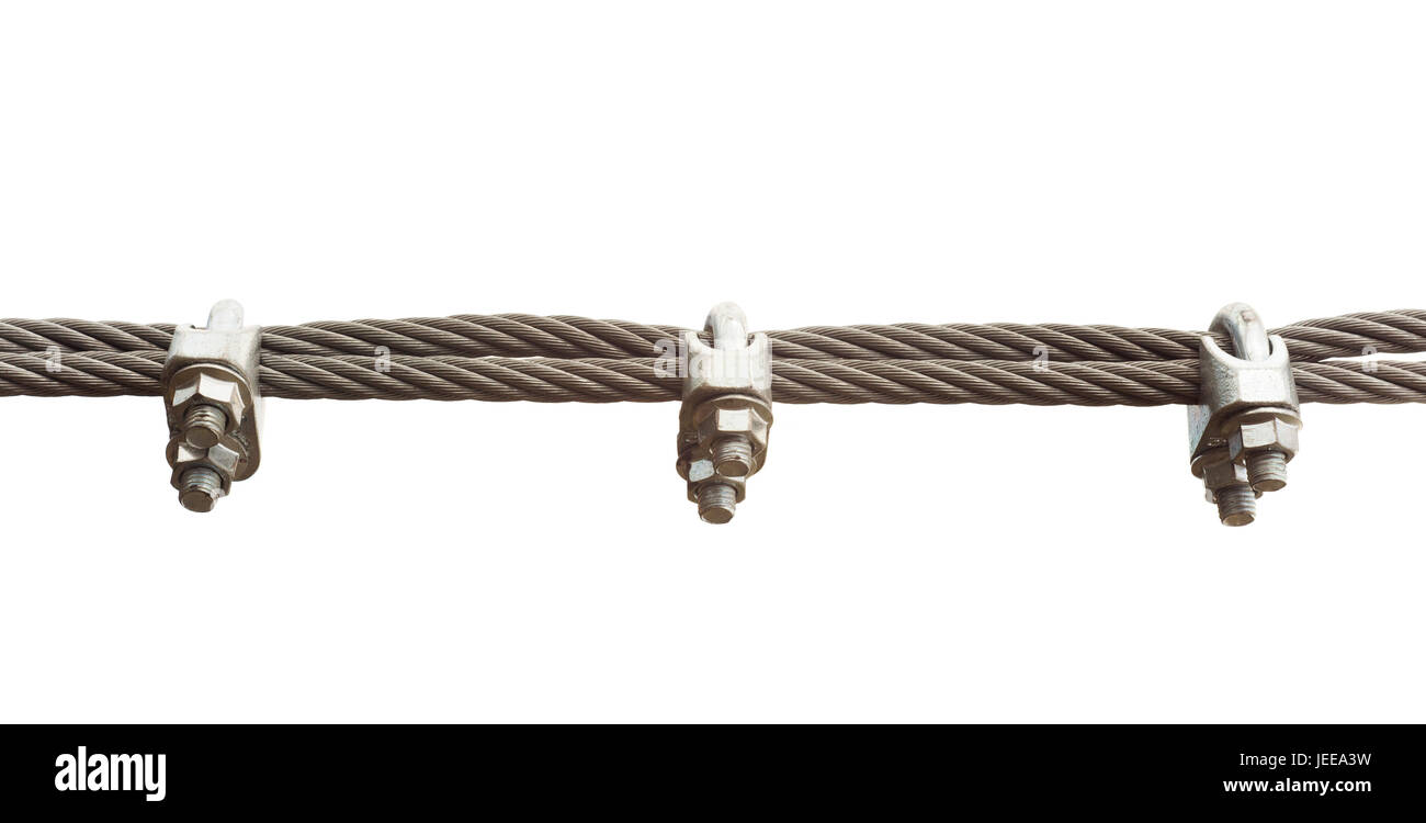 metal rope from steel isolated on white background Stock Photo - Alamy