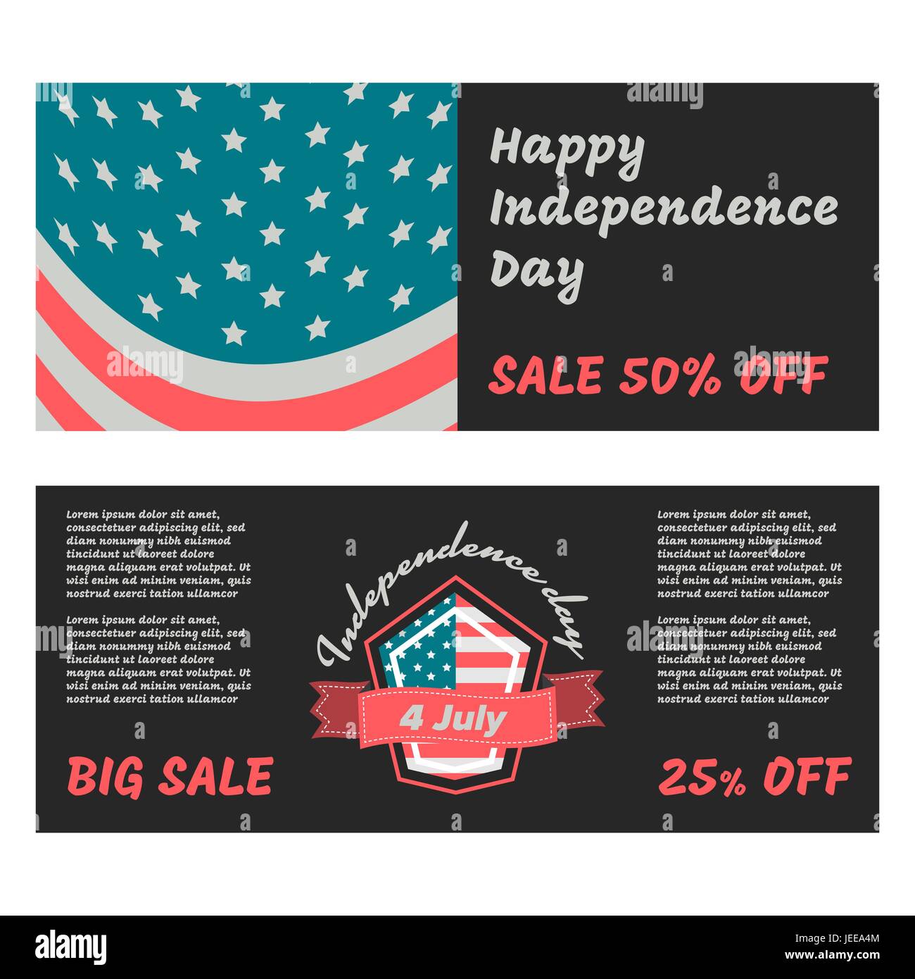 Independence day banner Stock Vector Image & Art - Alamy