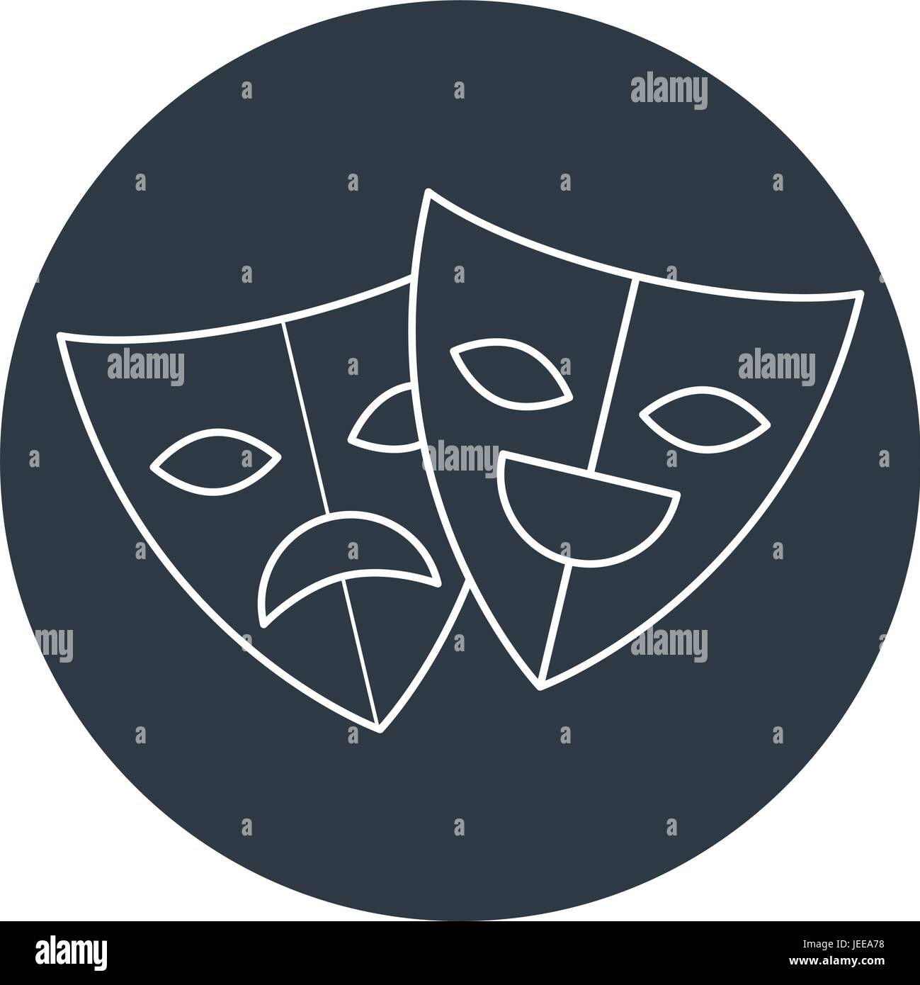 theater masks isolated icon vector illustration design Stock Vector ...