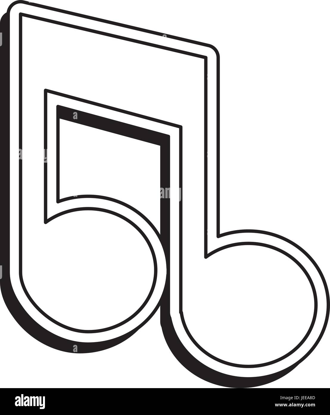 music note isolated icon vector illustration design Stock Vector Image ...