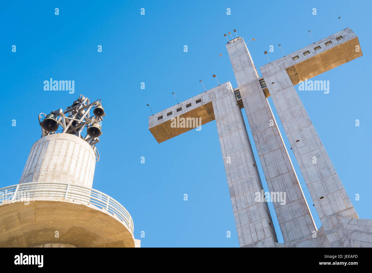 Cruz del Tercer Milenio cathilic monument in Coquimbo, Chile Stock ...