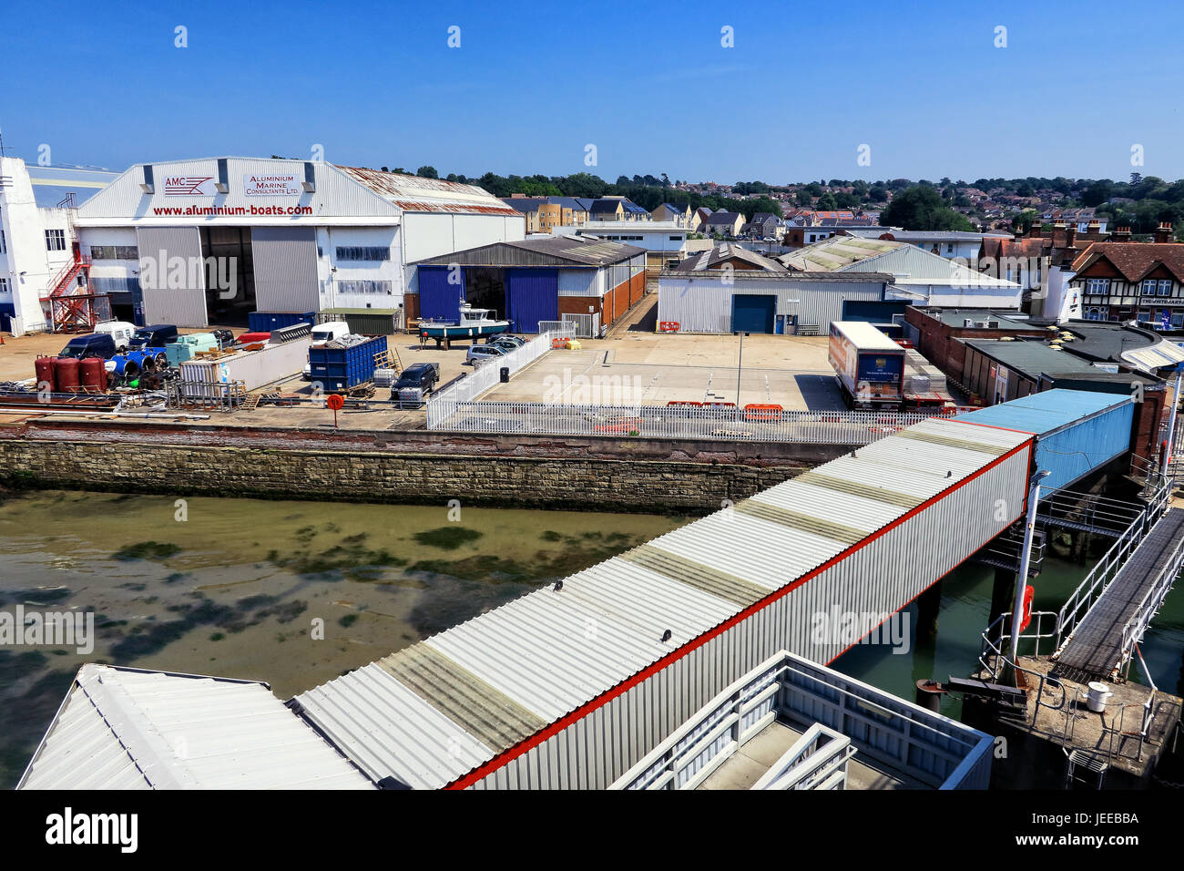 Ferry port in East Cowes on the Isle of Wight Stock Photo - Alamy