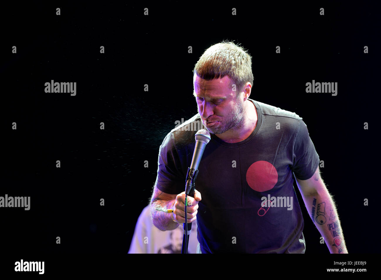 Jason Williamson of Sleaford Mods performing on The Park Stage at the ...