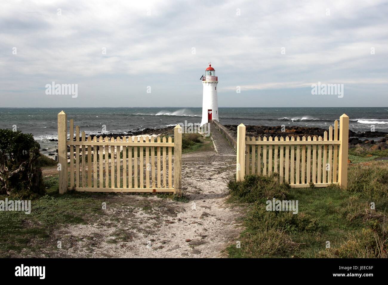 Port Fairy Lighthouse on Griffiths Island Stock Photo - Alamy