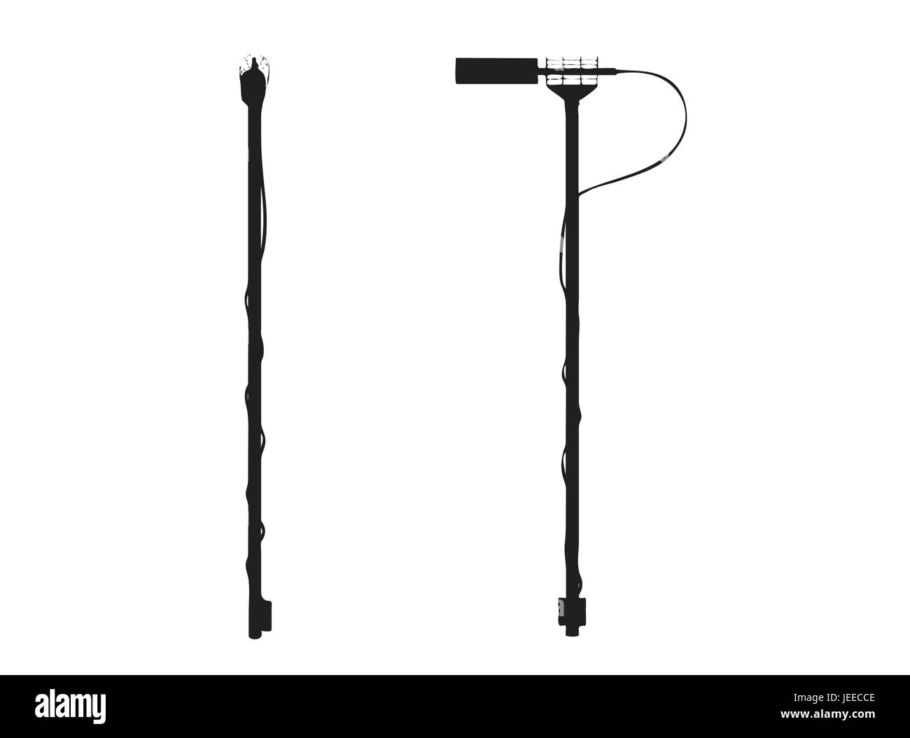 EPS 10 vector illustration of mike silhouette on white background Stock ...