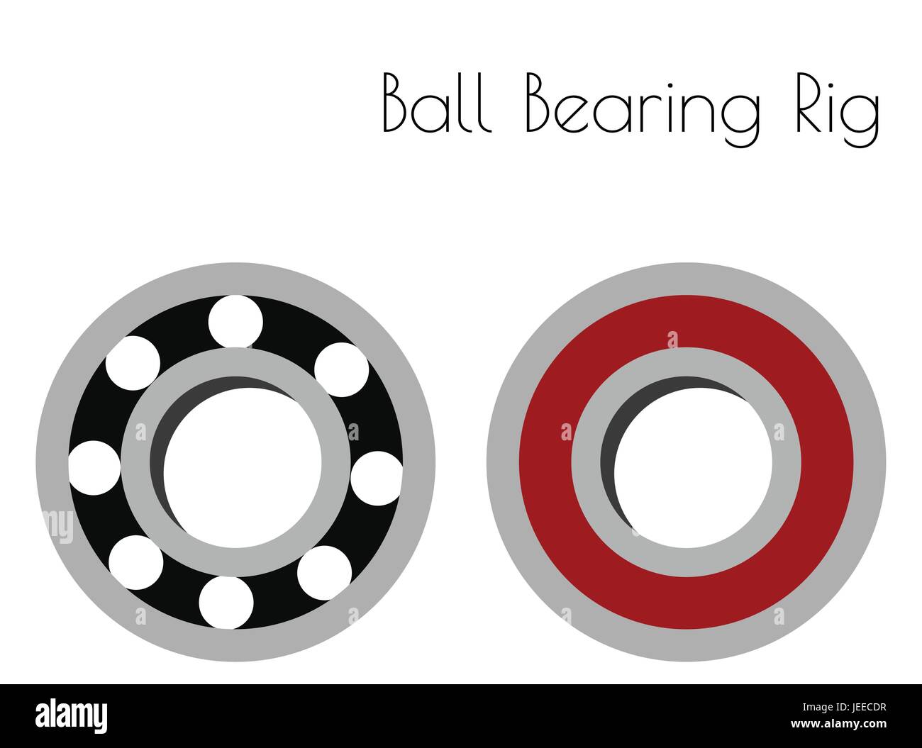 EPS 10 vector illustration of Ball Bearing Rig silhouette on white ...