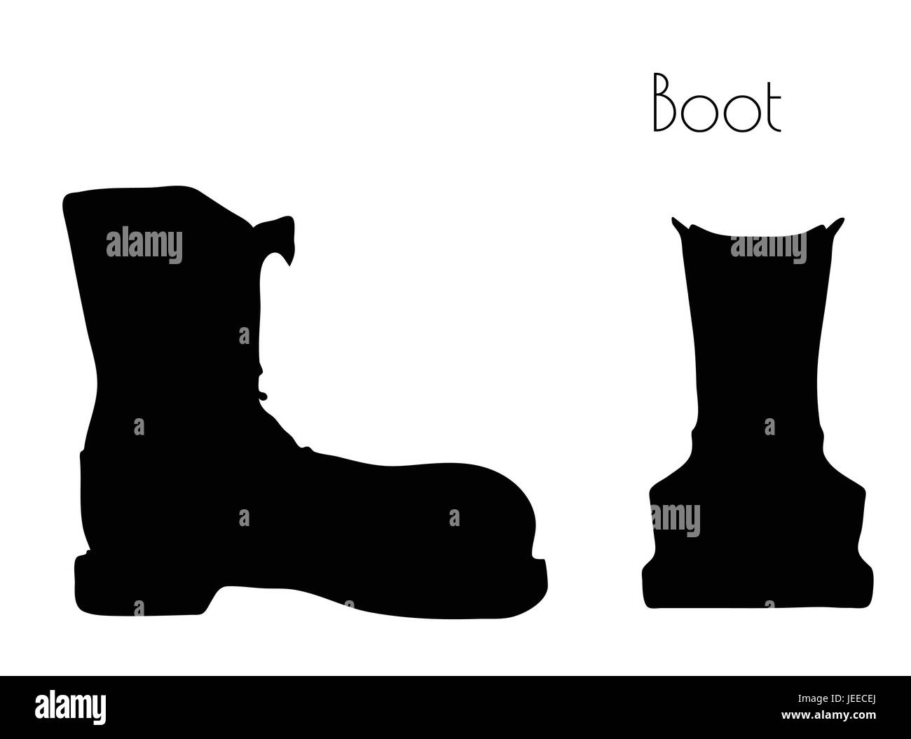 EPS 10 vector illustration of boot silhouette on white background Stock ...