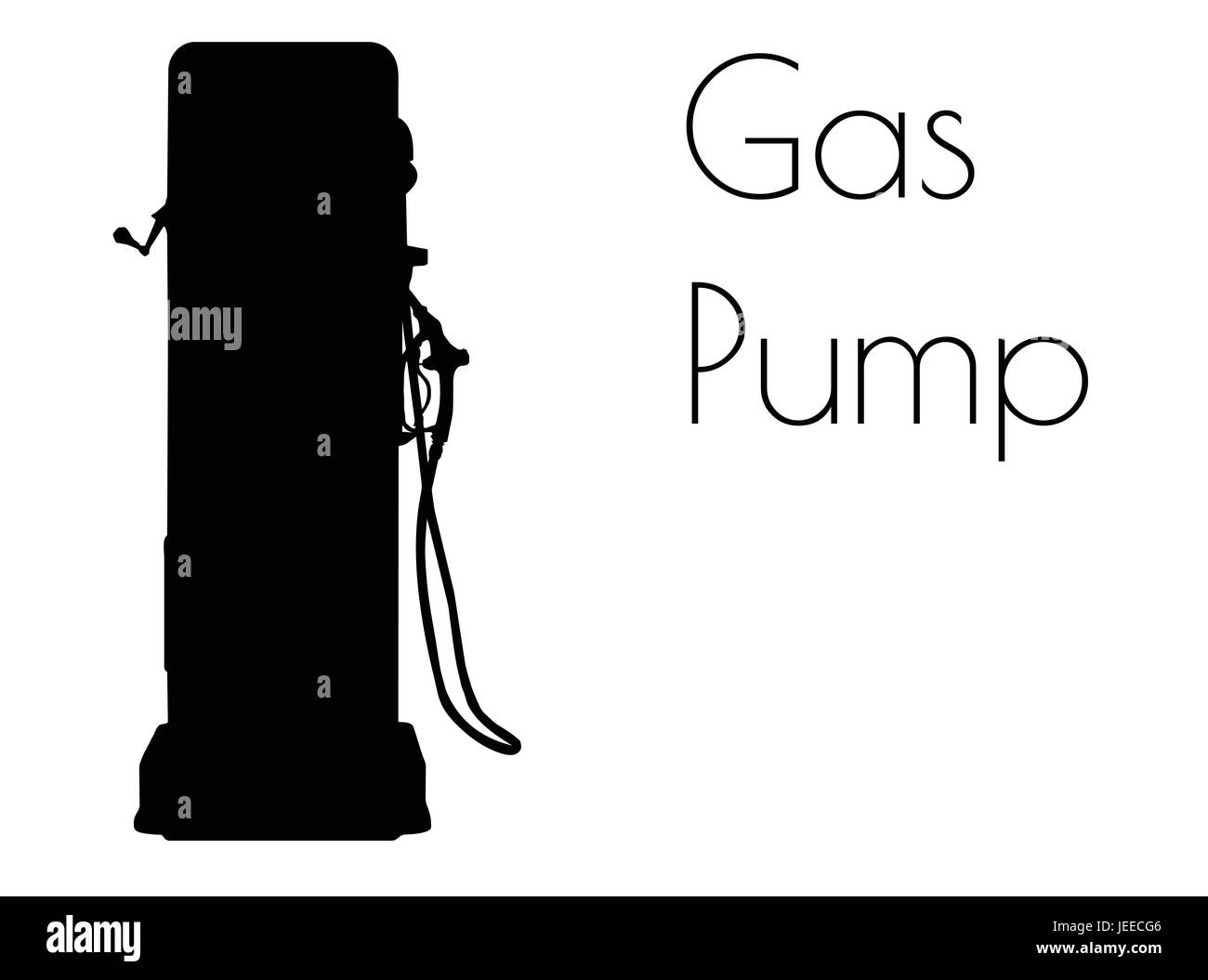 EPS 10 vector illustration of Gas Pump silhouette on white background ...