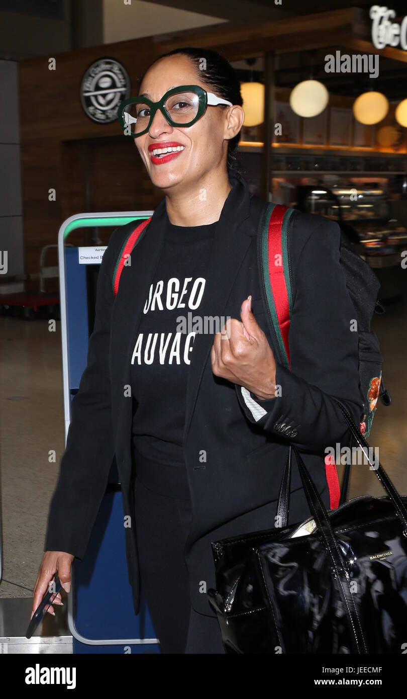Tracee Ellis Ross arrives at Los Angeles International Airport ...