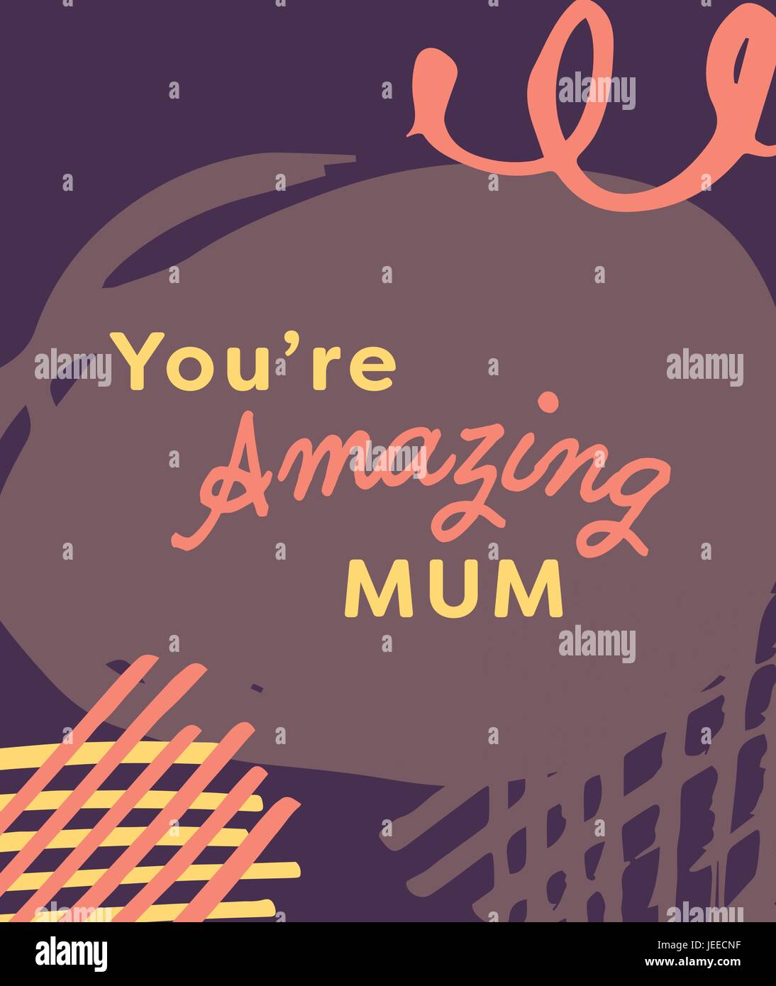 Mothers day card with you are amazing mum message Stock Vector Image ...