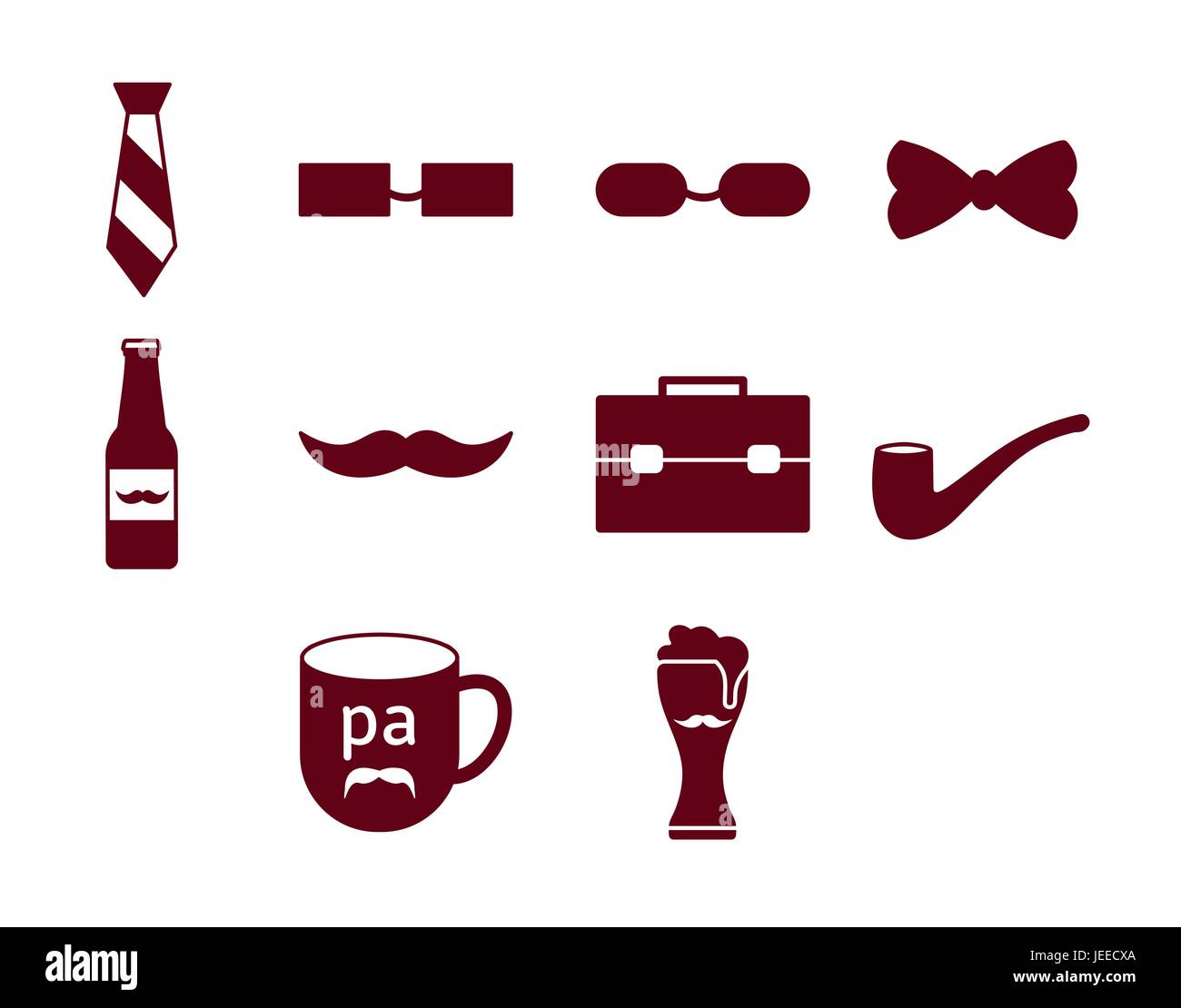 Vector set of symbols representing best dad Stock Vector Image & Art ...