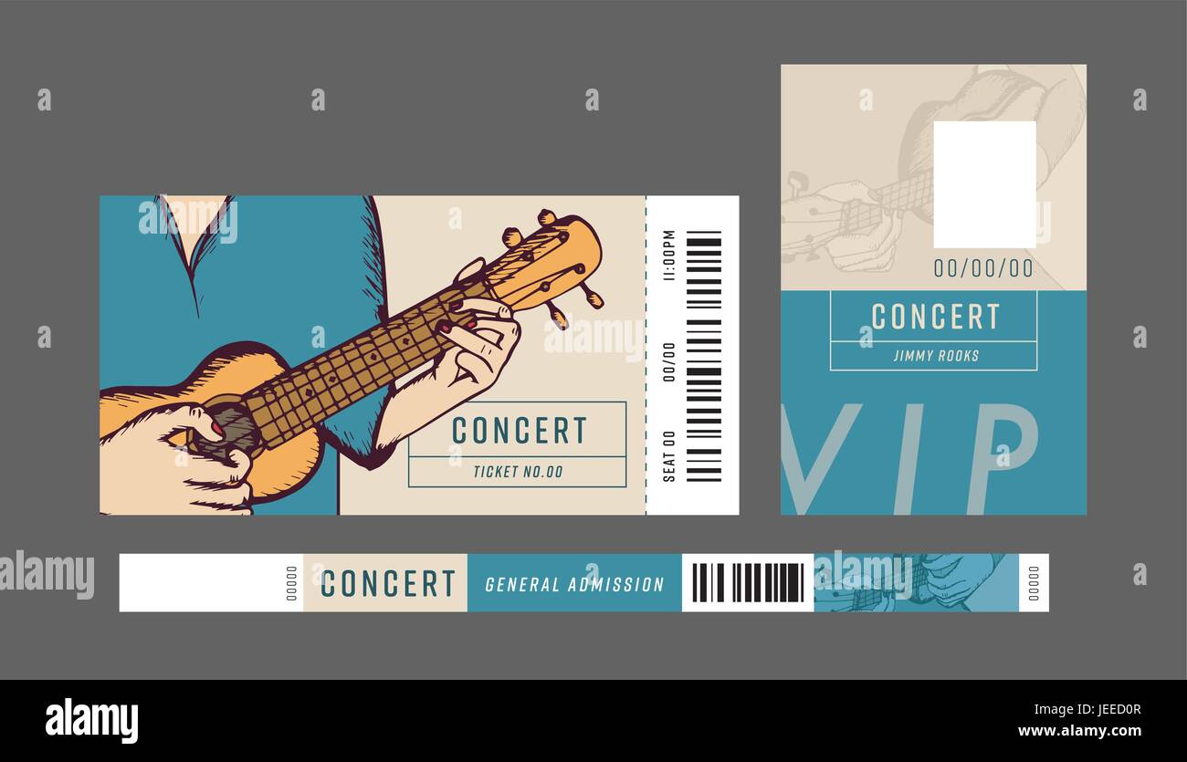 Concert pass with text Stock Vector Image & Art - Alamy