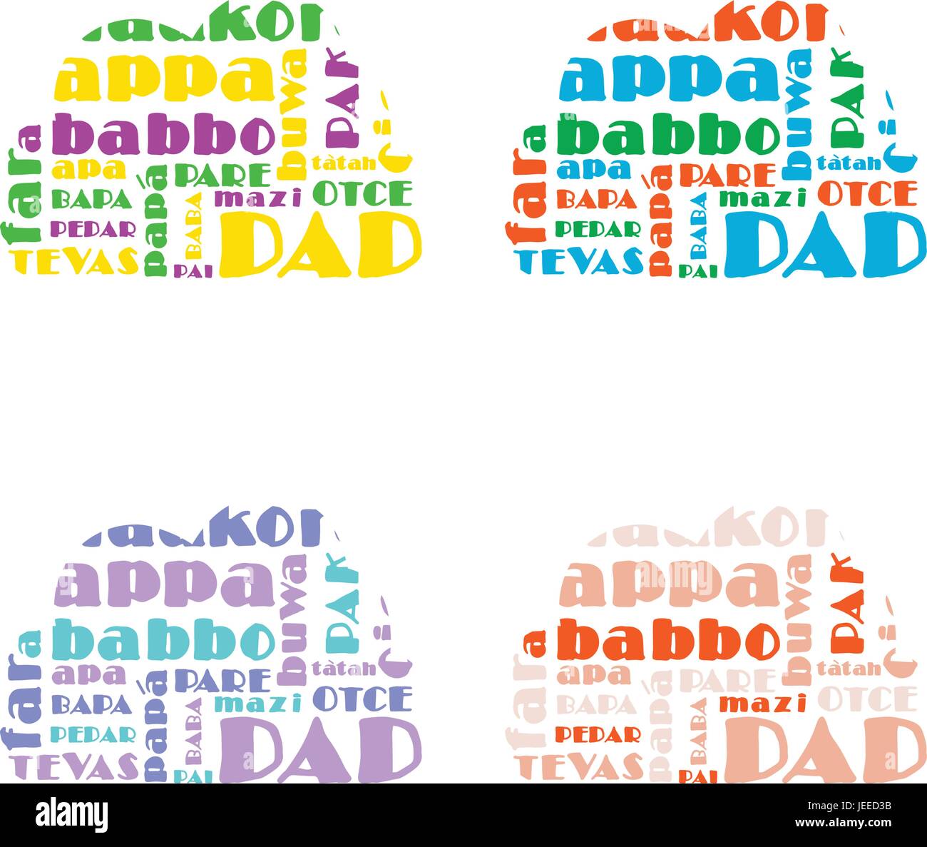 Greeting card with father day message Stock Vector Image & Art - Alamy