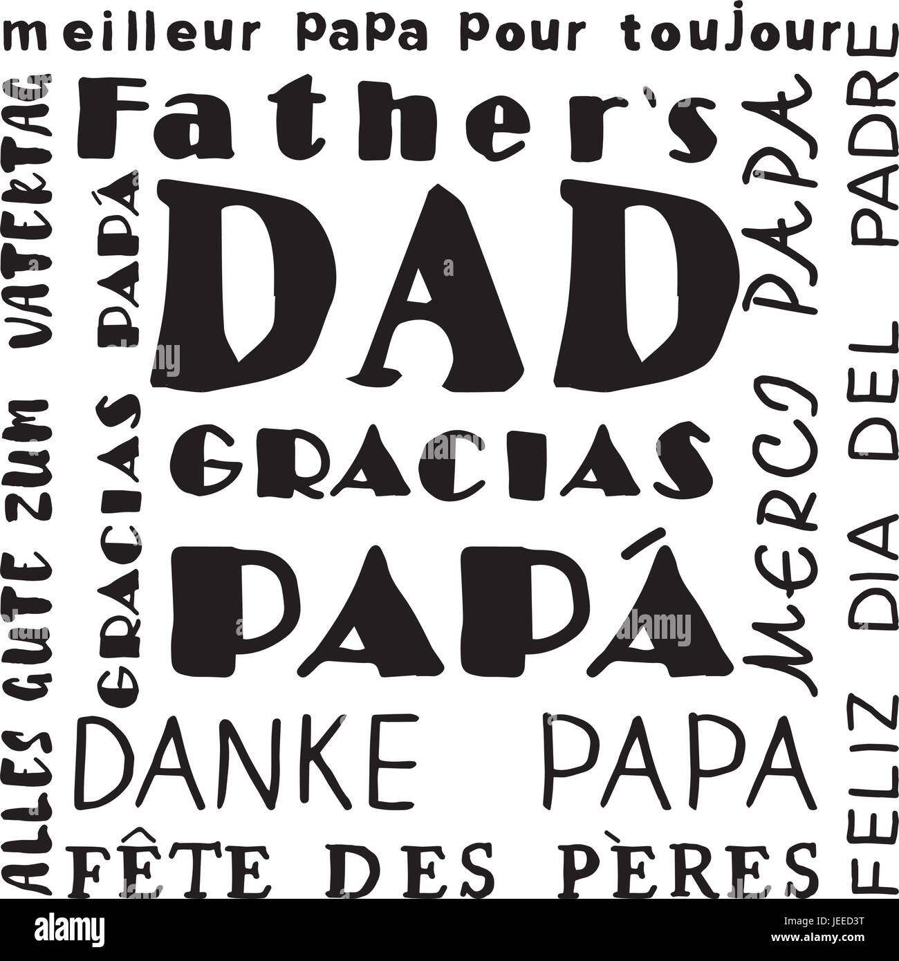 Word happy fathers day on white background Stock Vector Image & Art - Alamy