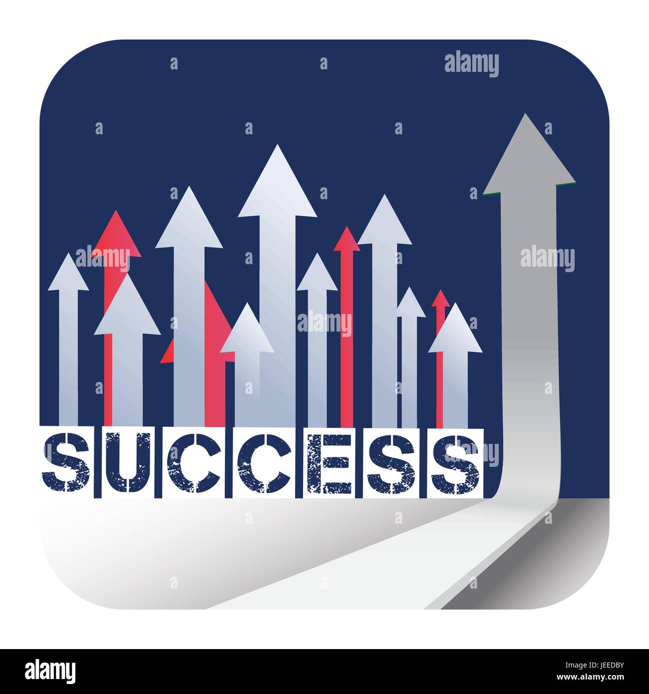 Vector icon of arrow with success text Stock Vector Image & Art - Alamy